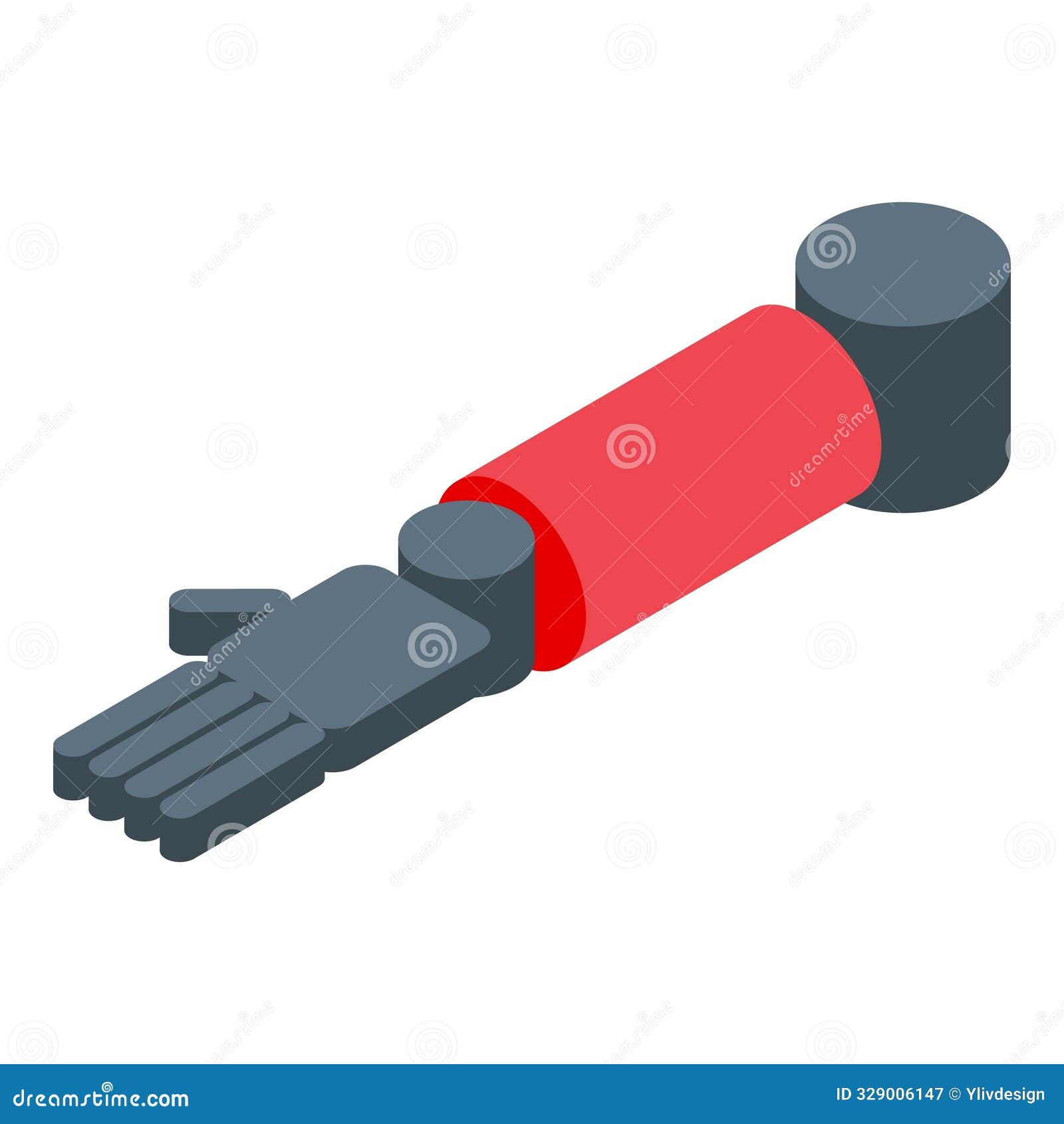 Modern Robotic Arm Offering Handshake Stock Illustration - Illustration ...