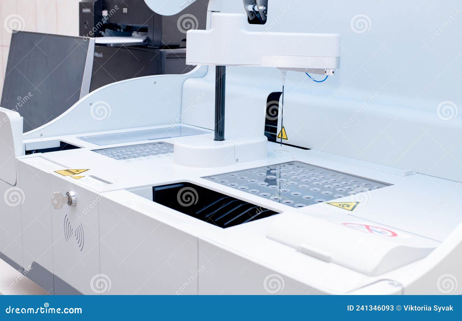 Modern Robotic Device for Blood Analyzing in Laboratory Stock Image ...