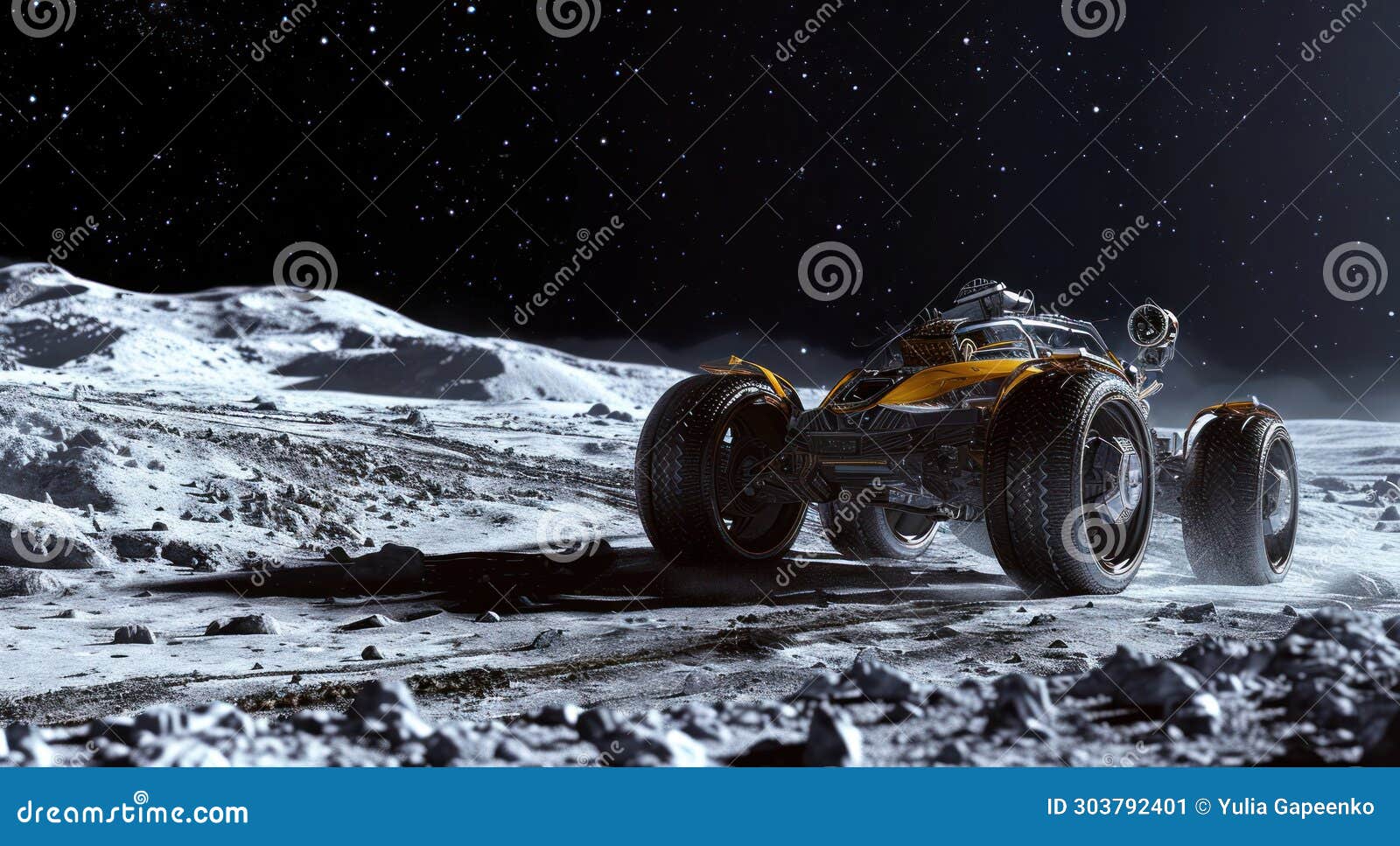 A Modern, Robotic Spacecraft is on the Moon with it S Wheels Off Stock ...