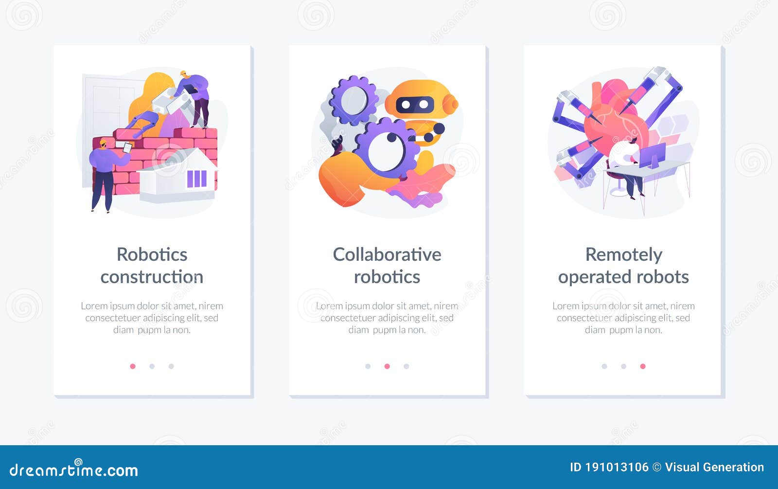 Modern Robotic Systems App Interface Template. Stock Vector ...