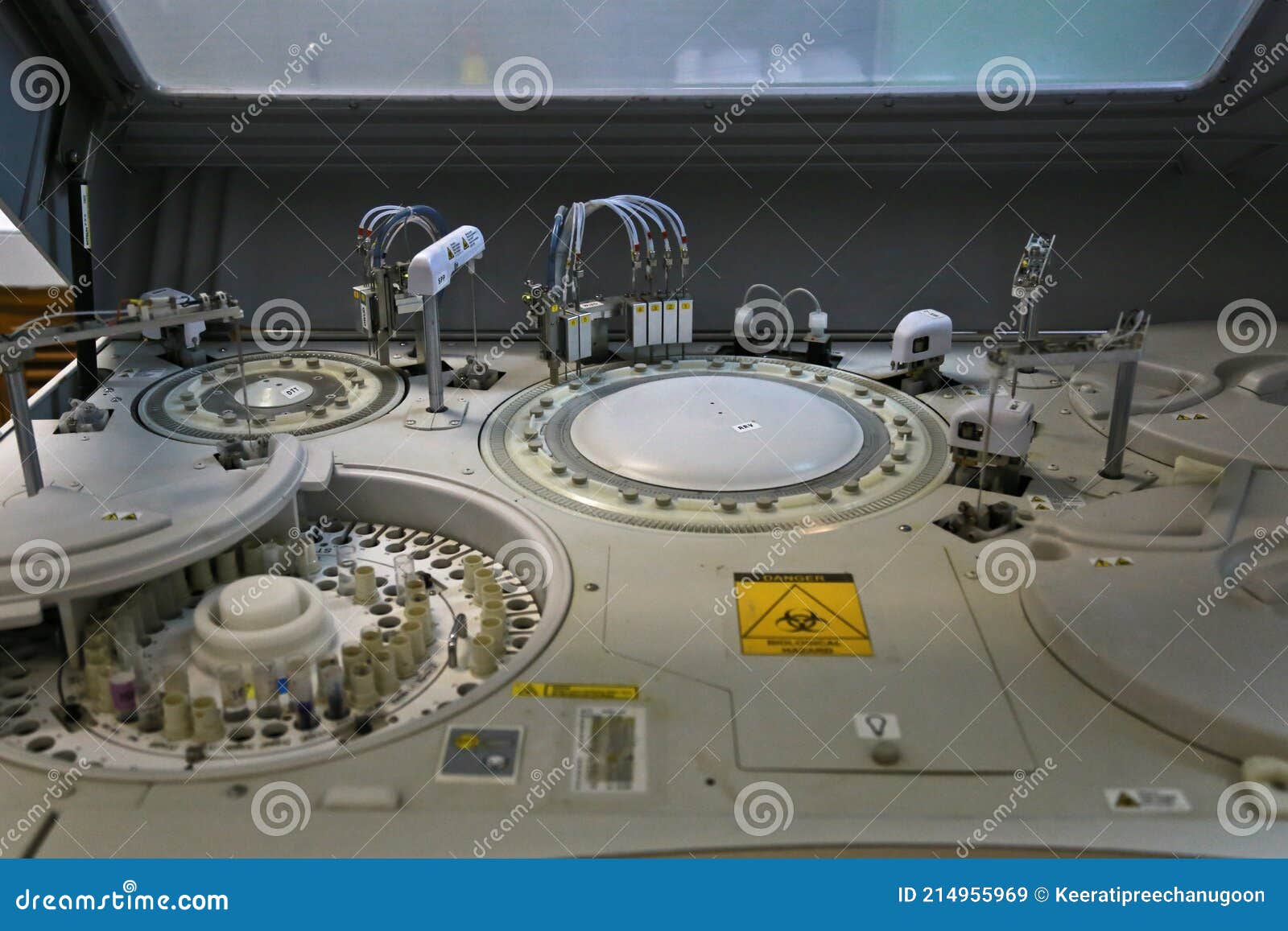 Modern Robotical Machine for Centrifuge Blood and Urine Stock Image ...