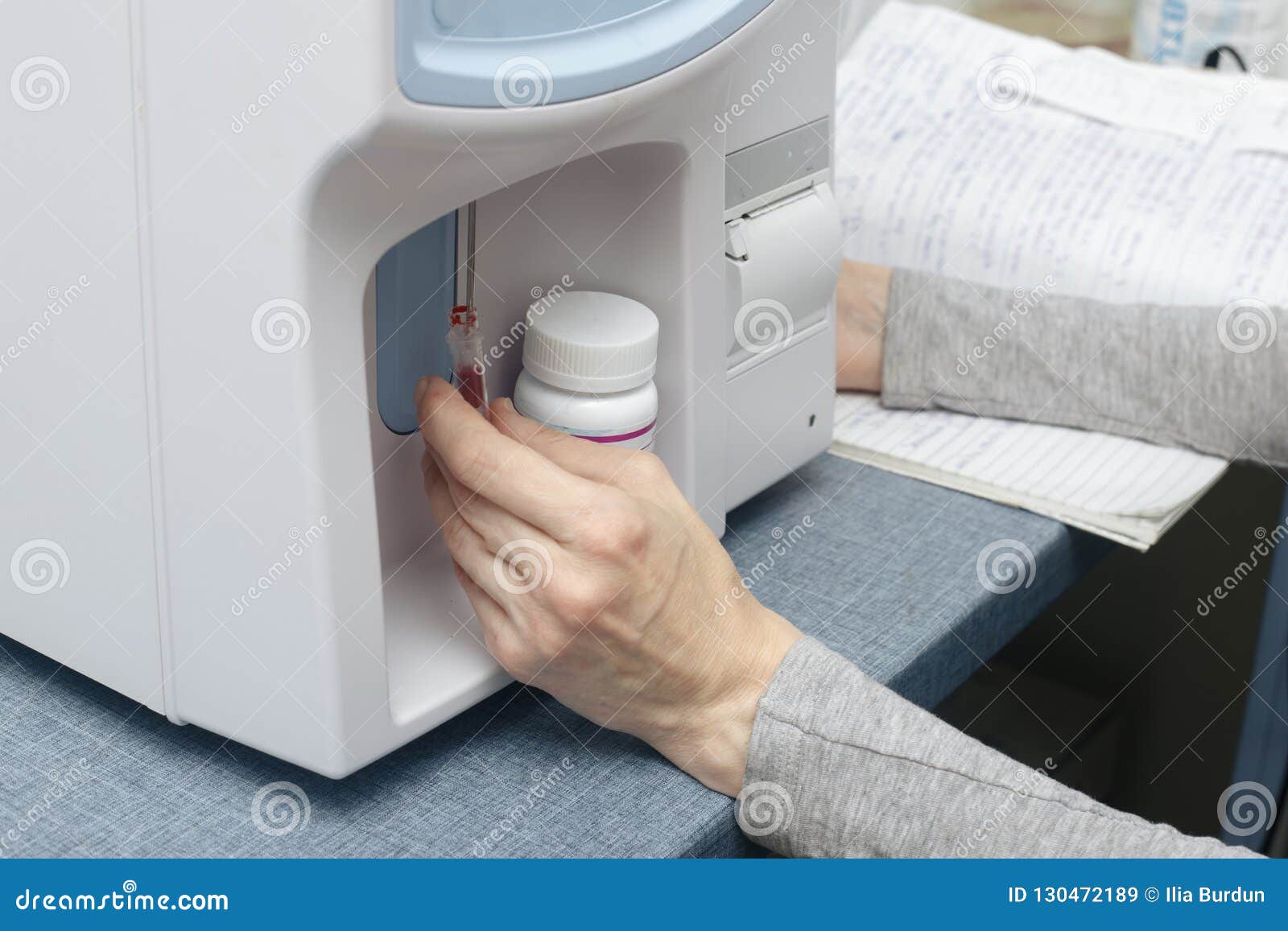 Modern Robotical Machine for Centrifuge Blood and Urine Testing Stock ...