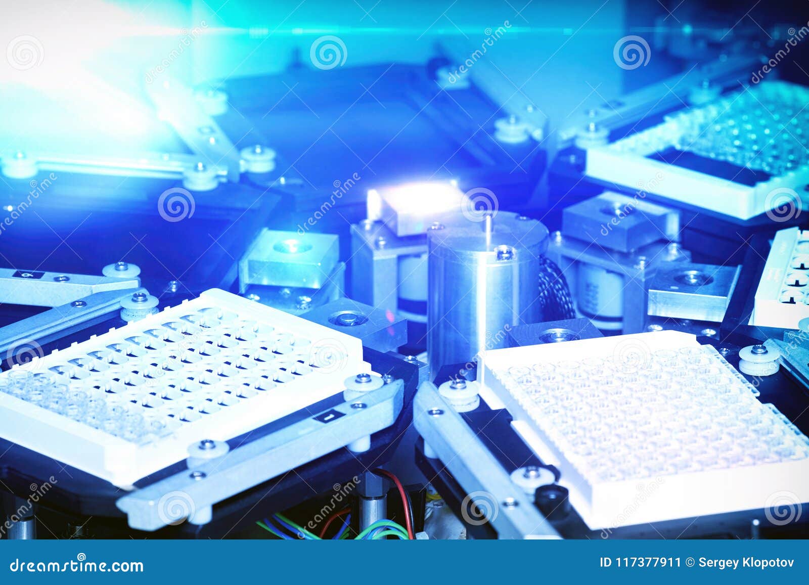 Modern Robotical Machine for Centrifuge Blood and Urine Testing. Stock ...