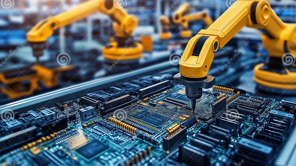 Modern Robots and Automation Process, Manufacturing Stock Photo - Image ...