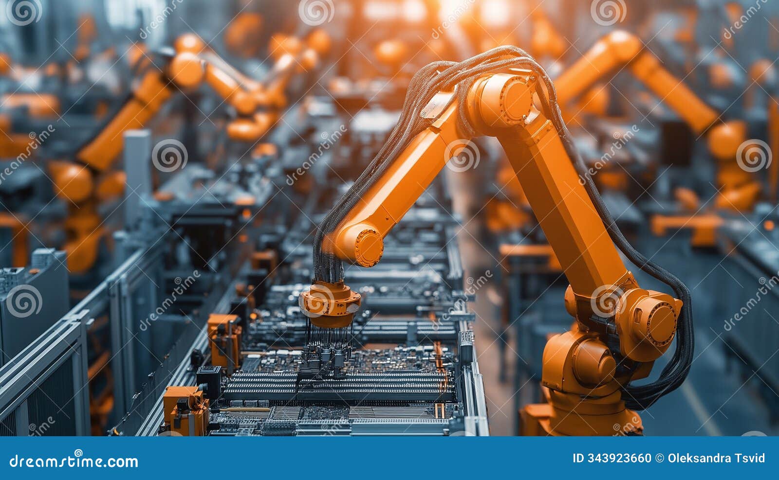 Modern Robots and Automation Process, Manufacturing Stock Photo - Image ...