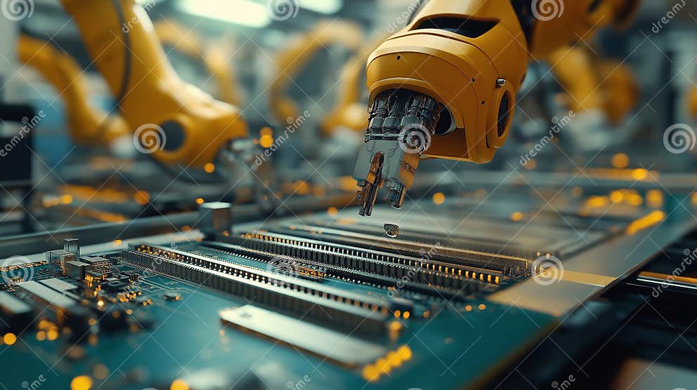 Modern Robots and Automation Process, Manufacturing Stock Photo - Image ...