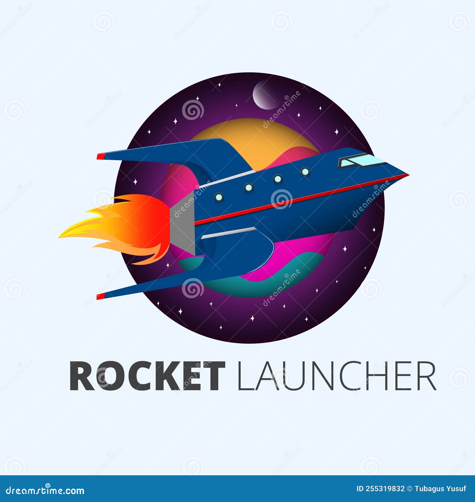 Modern Rocket Launcher Design Vector Stock Vector - Illustration of ...