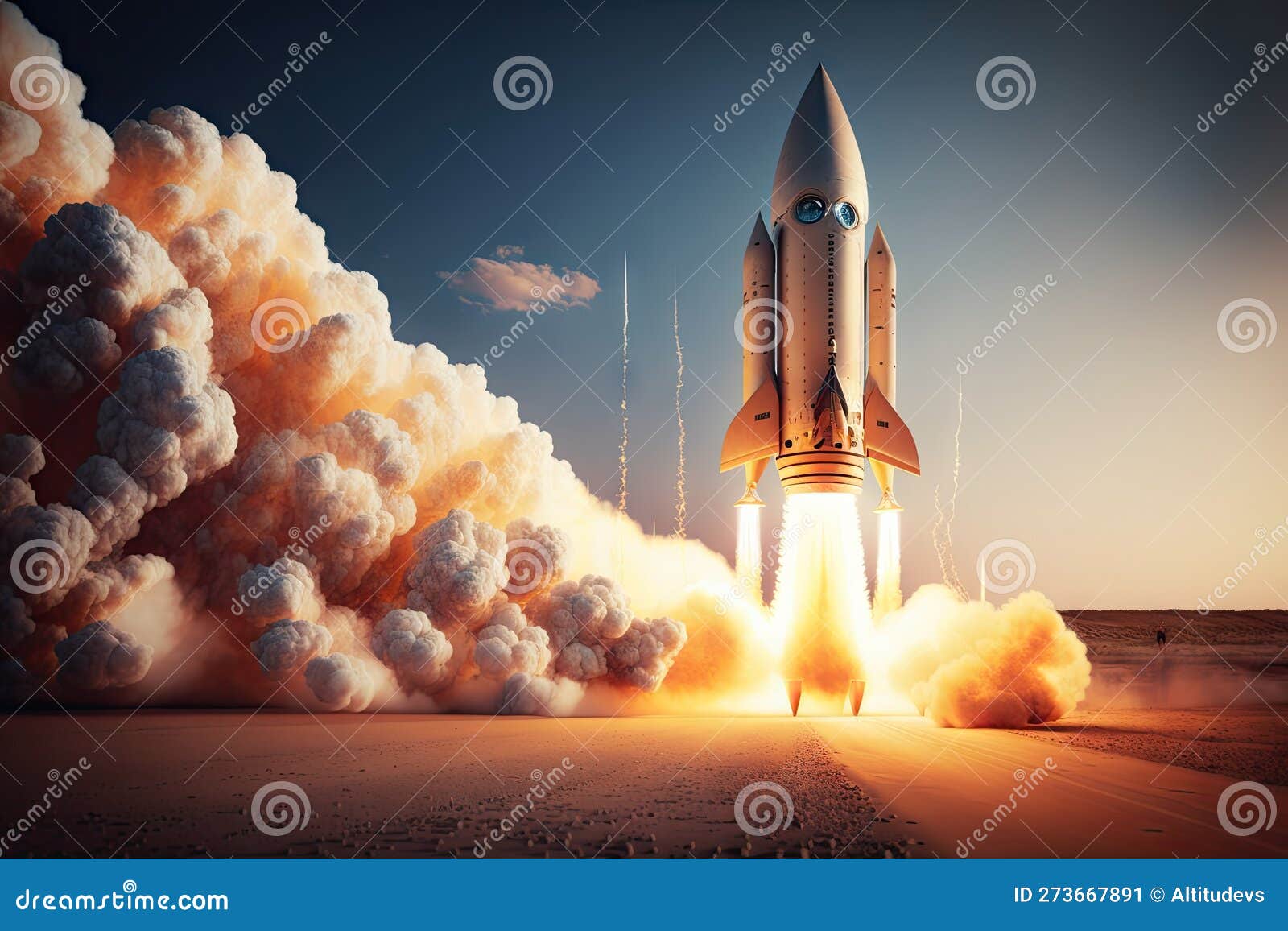 Modern Rocket Launch with Cutting-edge Technology, Including 3d ...