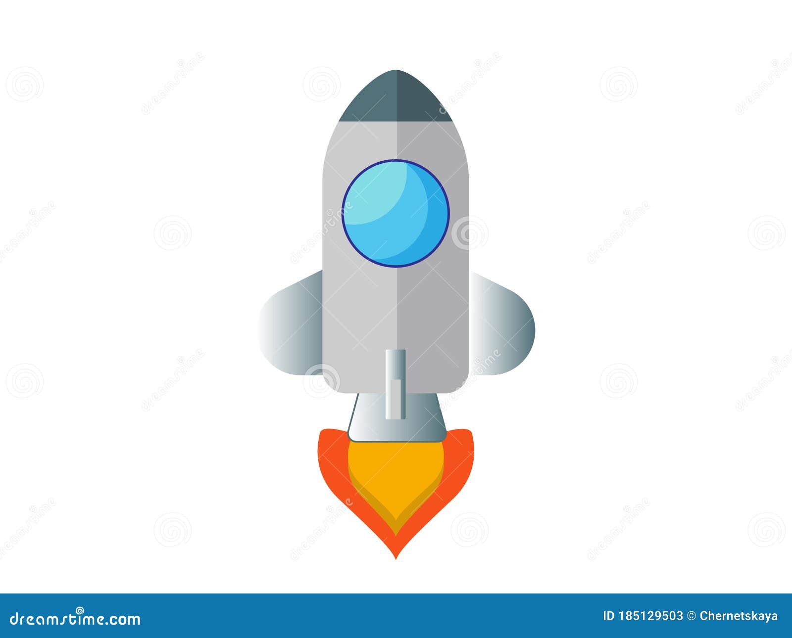 Rocket 5 Model - Modern Idea And Concept Illustration Flat Vector ...