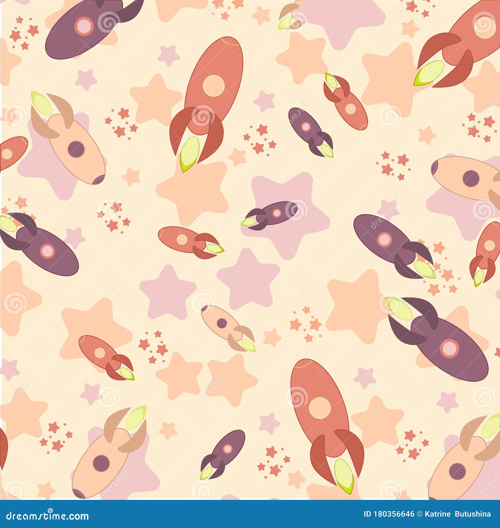 Modern Rocket Pattern, Great Design for Any Purposes Stock Illustration ...