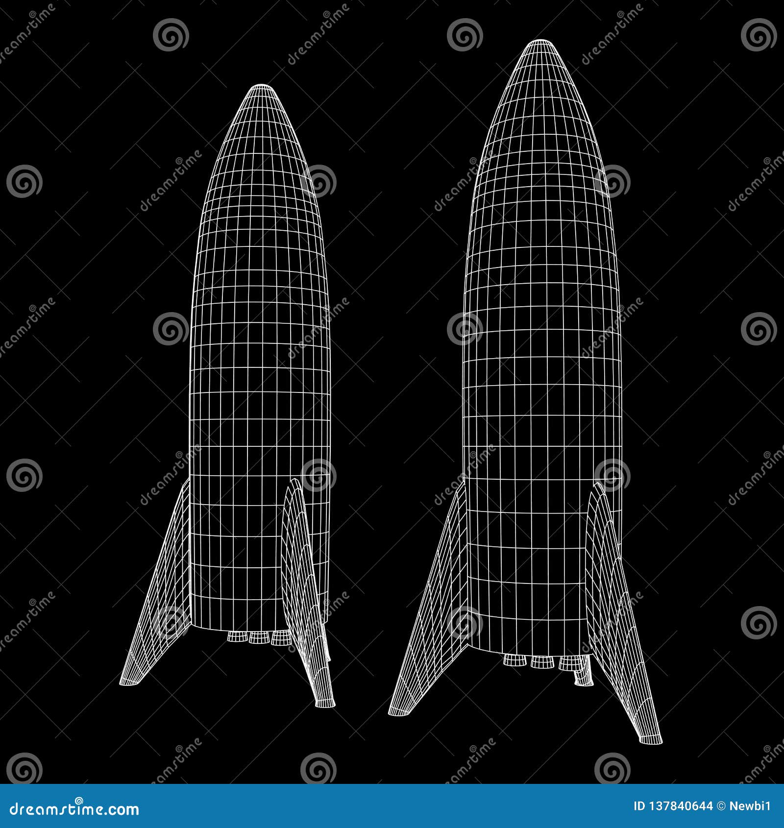 Modern Rocket Ready To Launch Stock Vector - Illustration of connect ...
