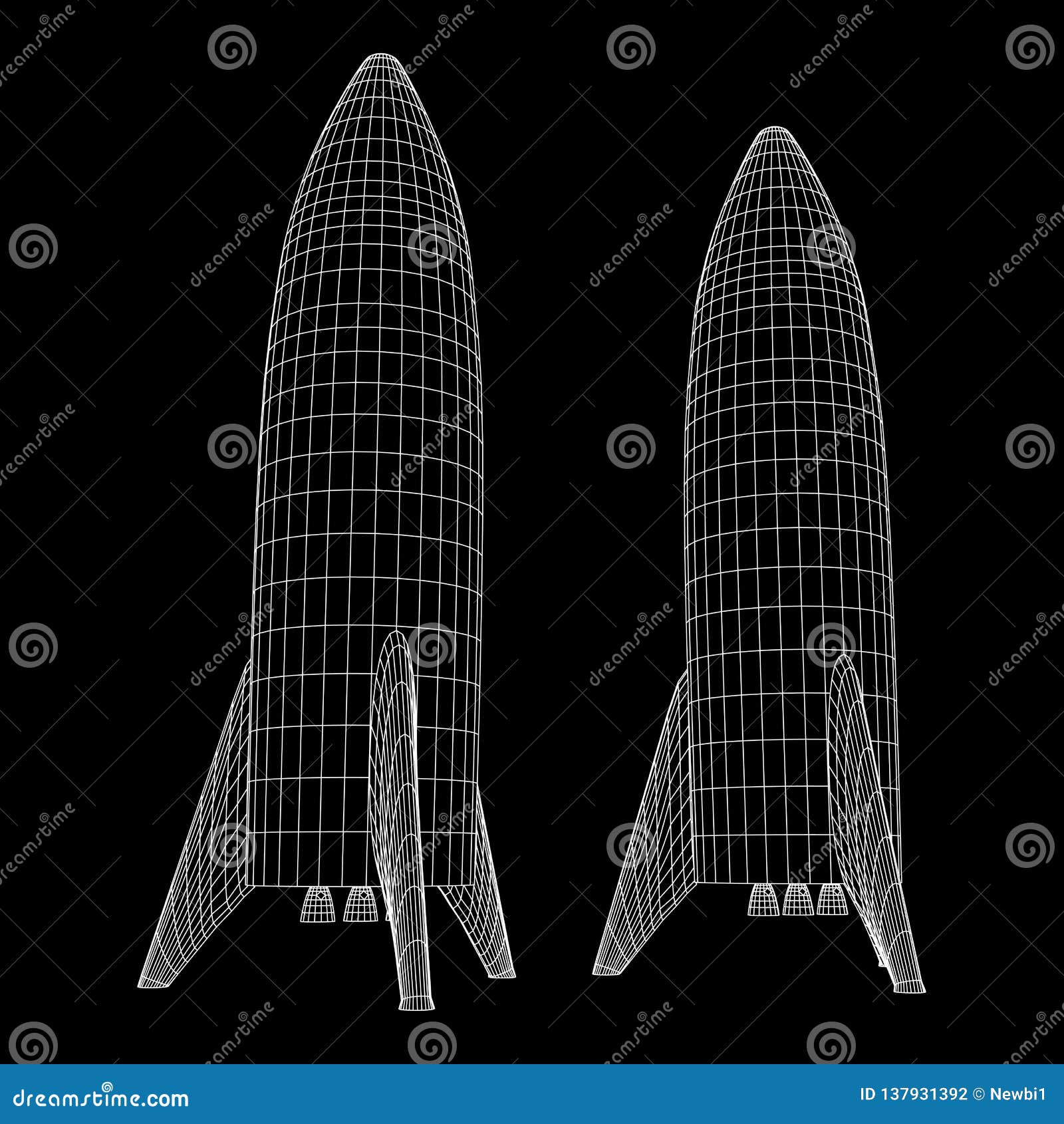 Modern Rocket Ready To Launch Stock Vector - Illustration of model ...