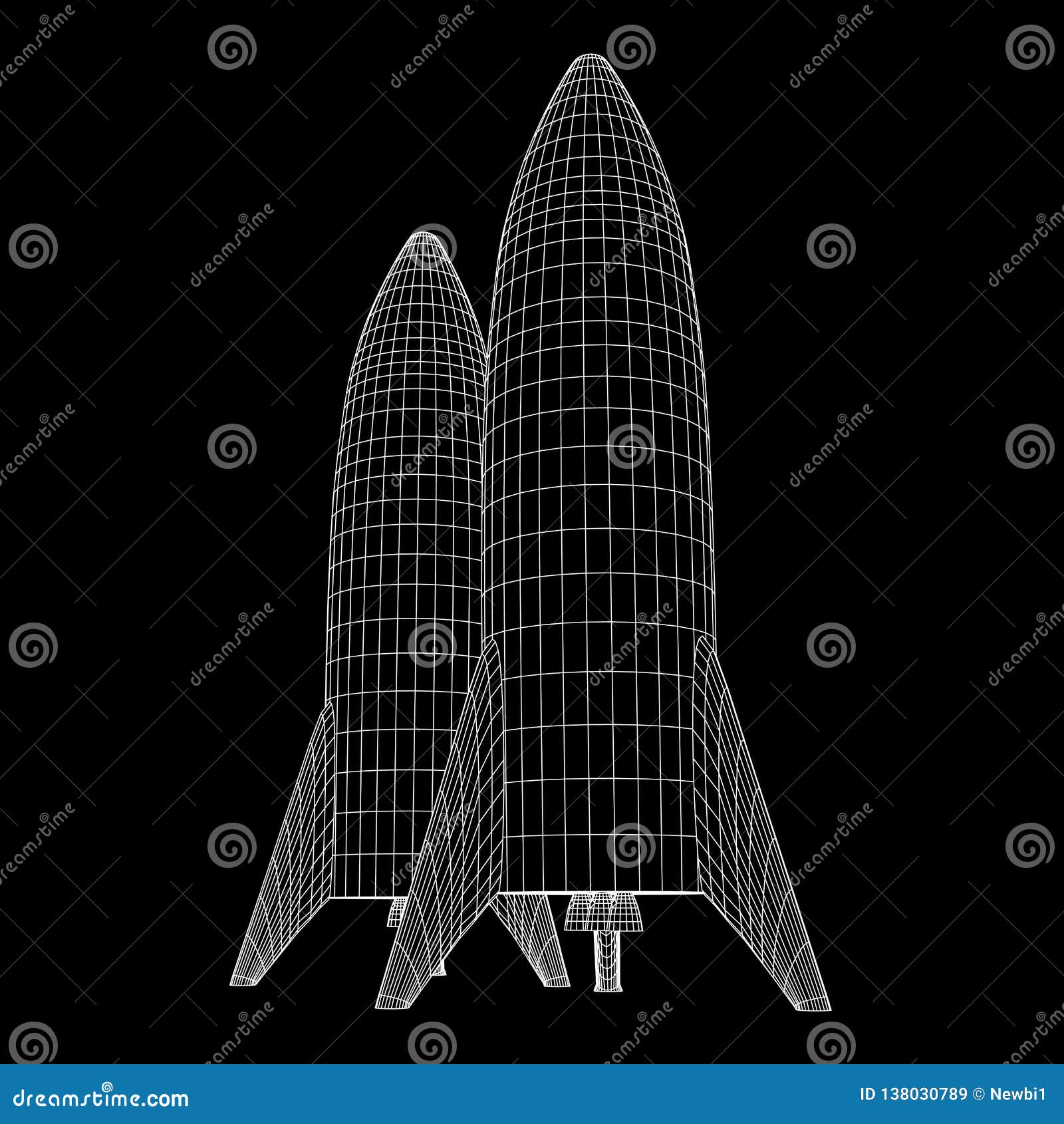 Modern Rocket Ready To Launch Stock Vector - Illustration of mesh, icon ...