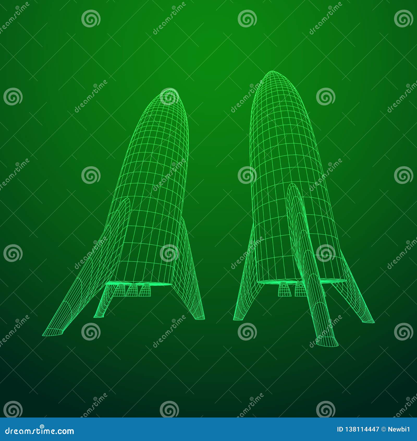 Modern Rocket Ready To Launch Stock Vector - Illustration of connect ...