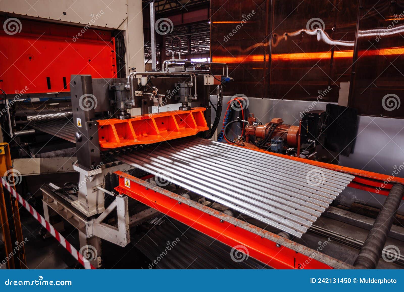 Modern Roll Forming Machine in Metal Profiling Workshop Stock Photo ...