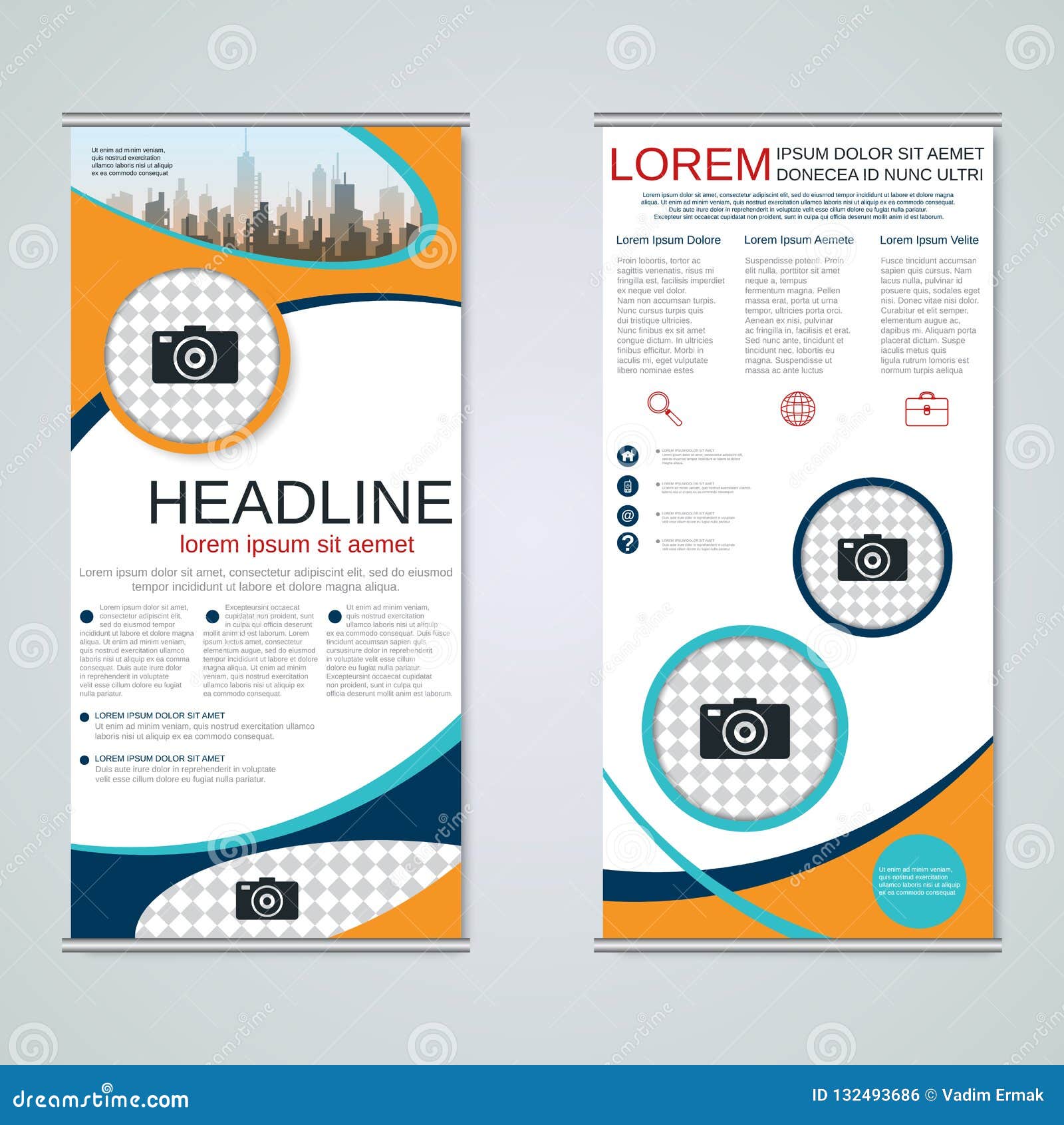 Modern Roll-up Business Banners Vector Template Stock Vector ...