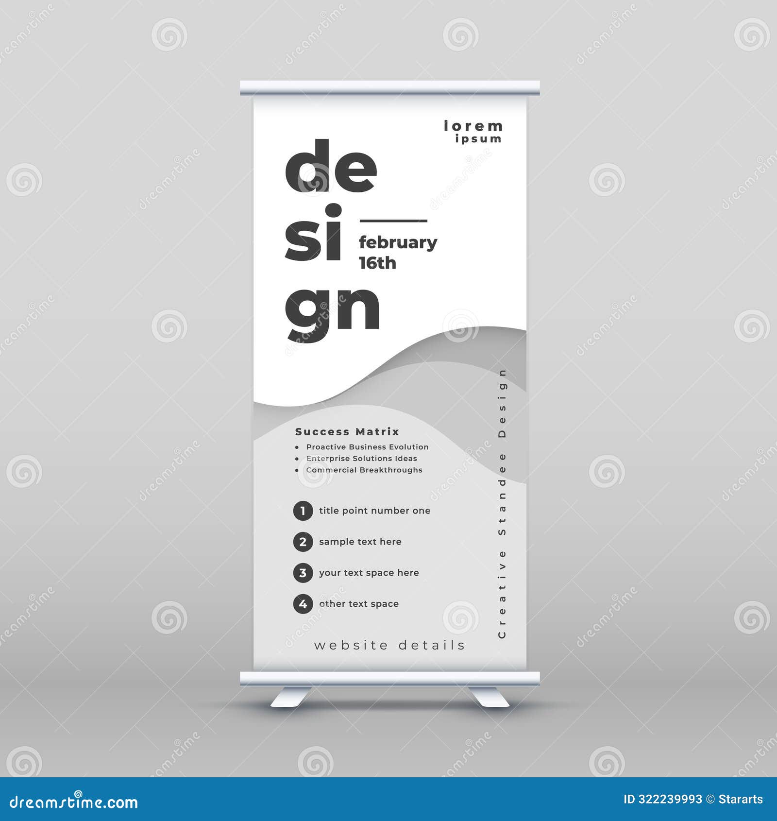 Modern Roll Up Banner Display Poster Layout Ads Mobile Infographics ...