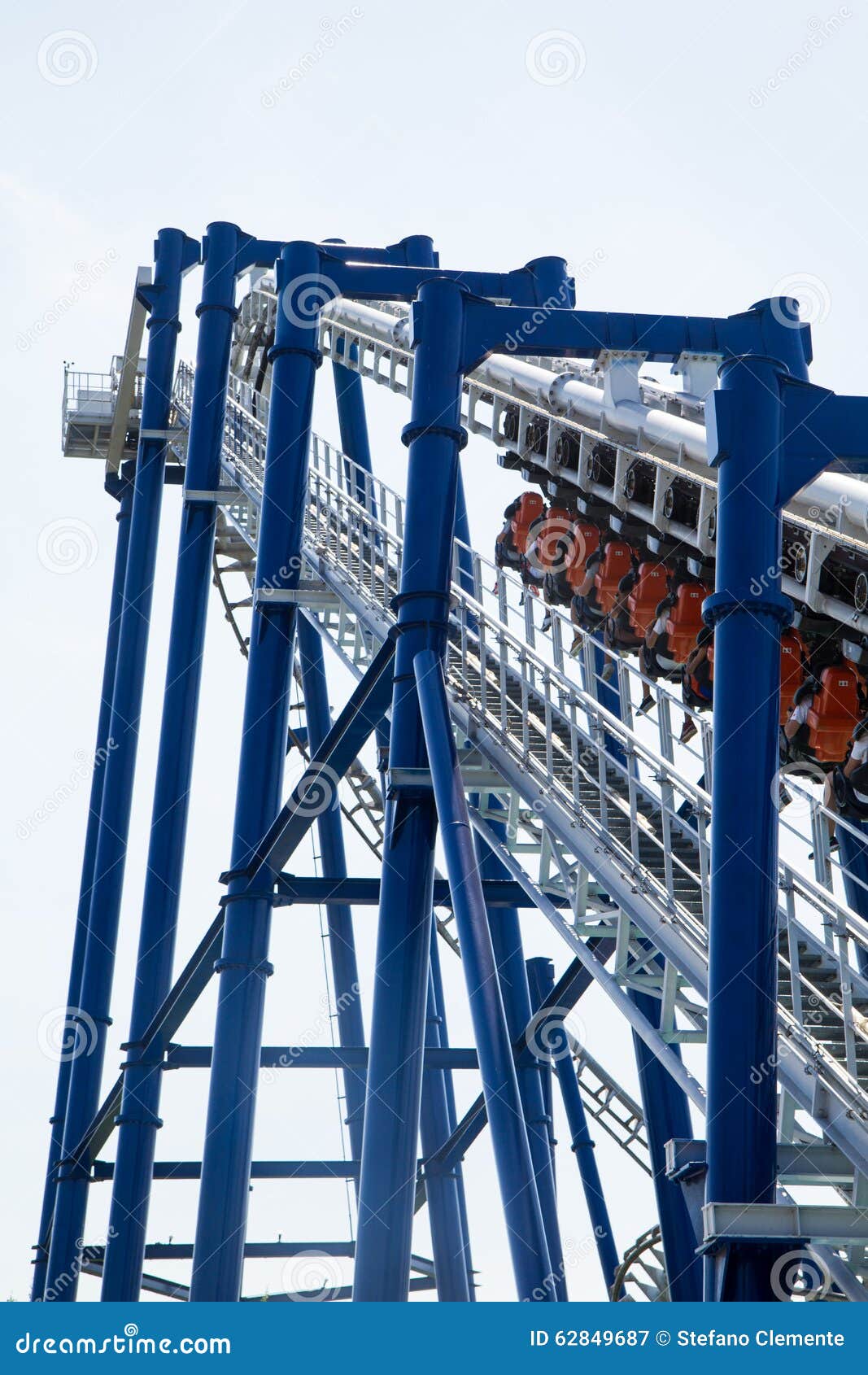 Modern Roller Coaster Amusement Park Italy Stock Image - Image of theme ...