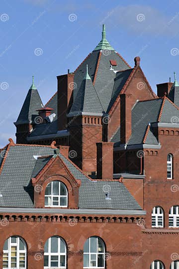 Modern Romanesque Architecture Stock Photo - Image of blue, steeple ...