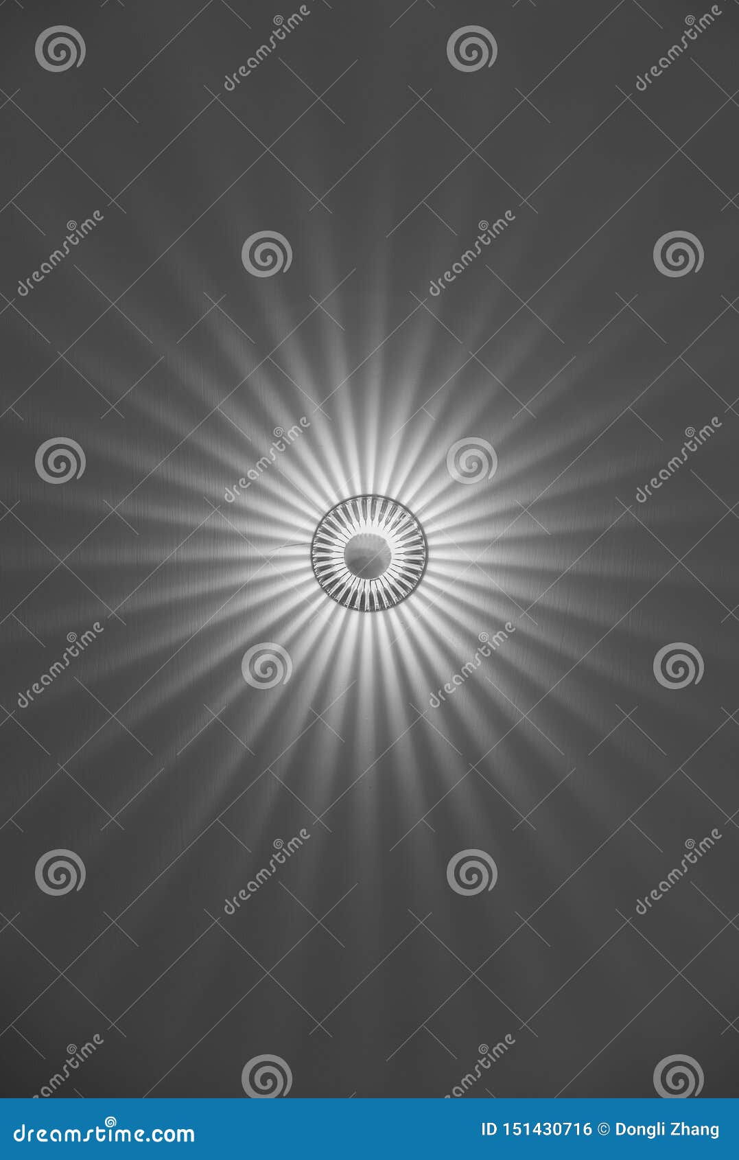Modern Roof Light with Circle Ray Ring Background Stock Photo - Image ...