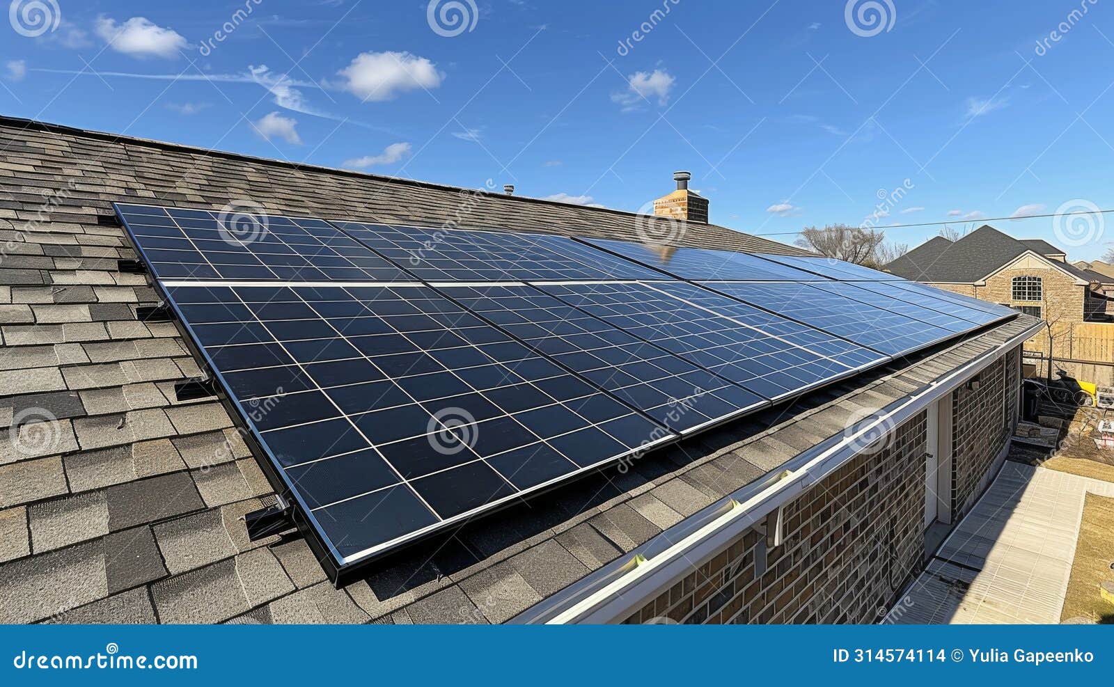 Modern Roof with Solar Panel Installation Stock Photo - Image of solar ...