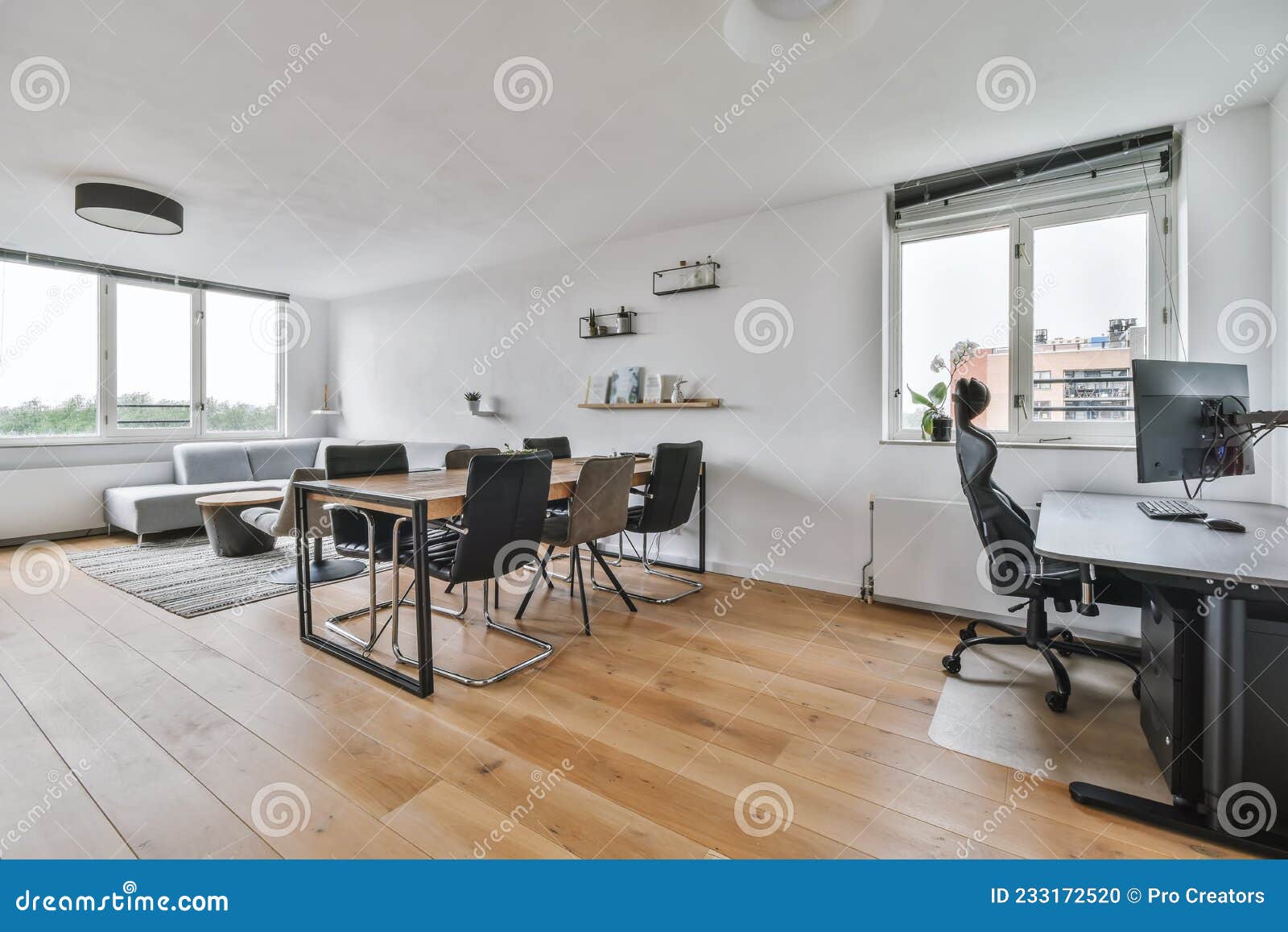 Living Room Dining Room Office Combination