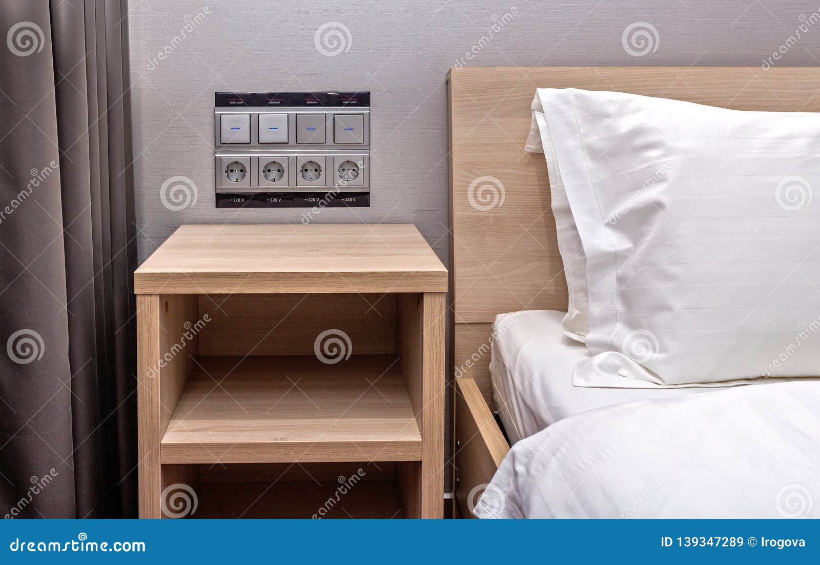 The modern room in hotel stock image. Image of interior - 139347289