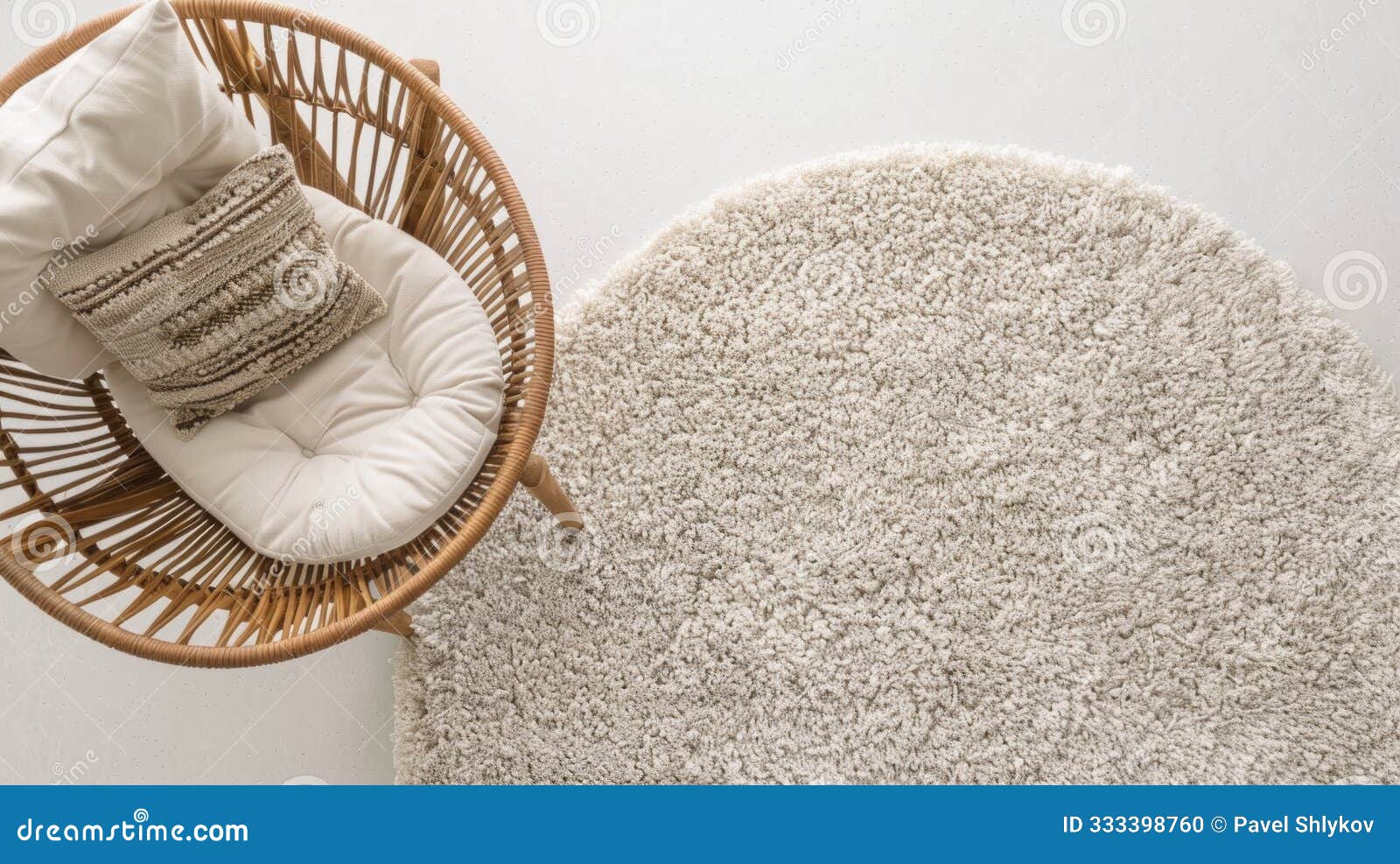 Modern Room Interior with Carpet, Top View Stock Photo - Image of ...