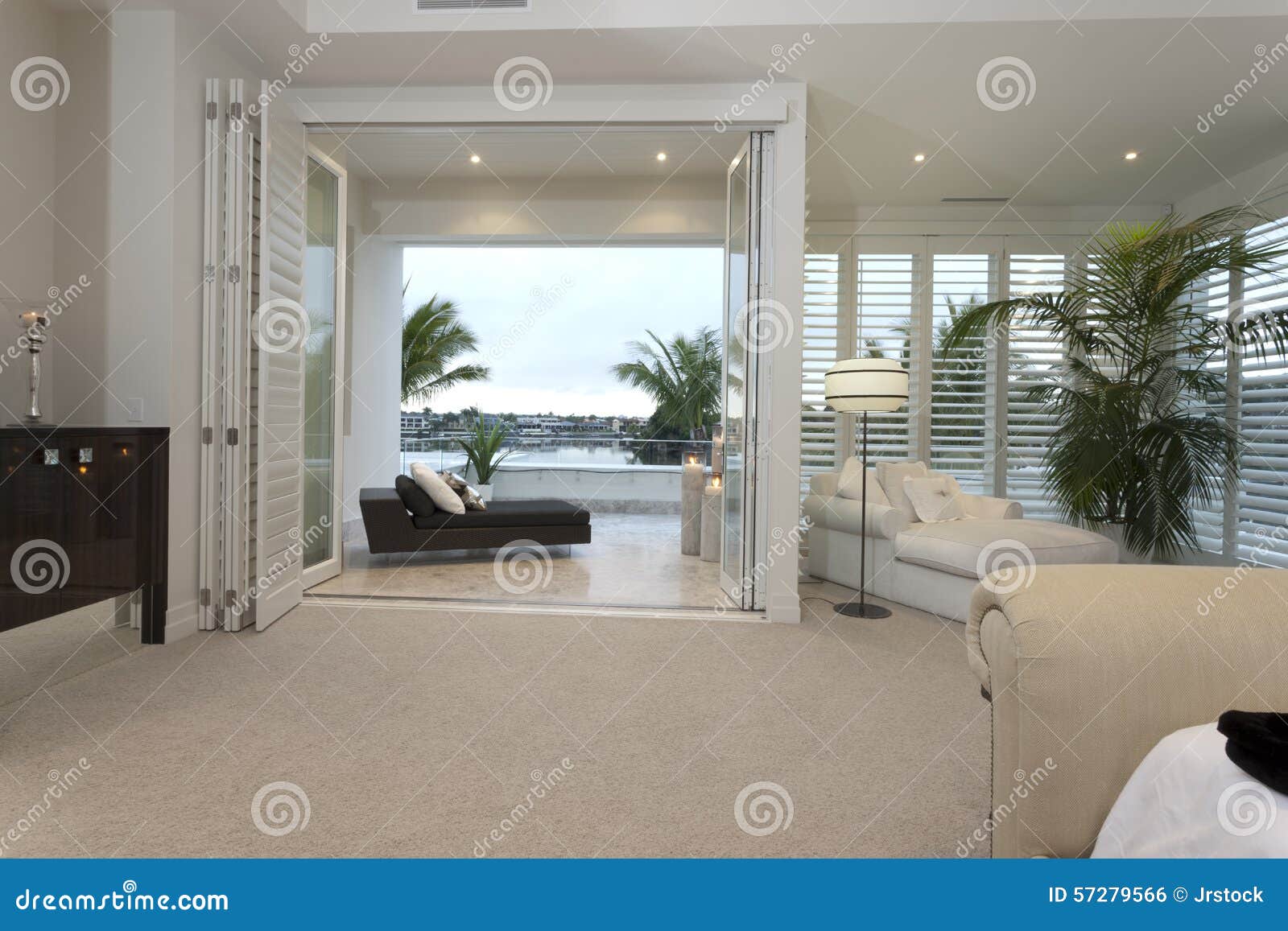 Modern room with a terrace stock photo. Image of lifestyle - 57279566