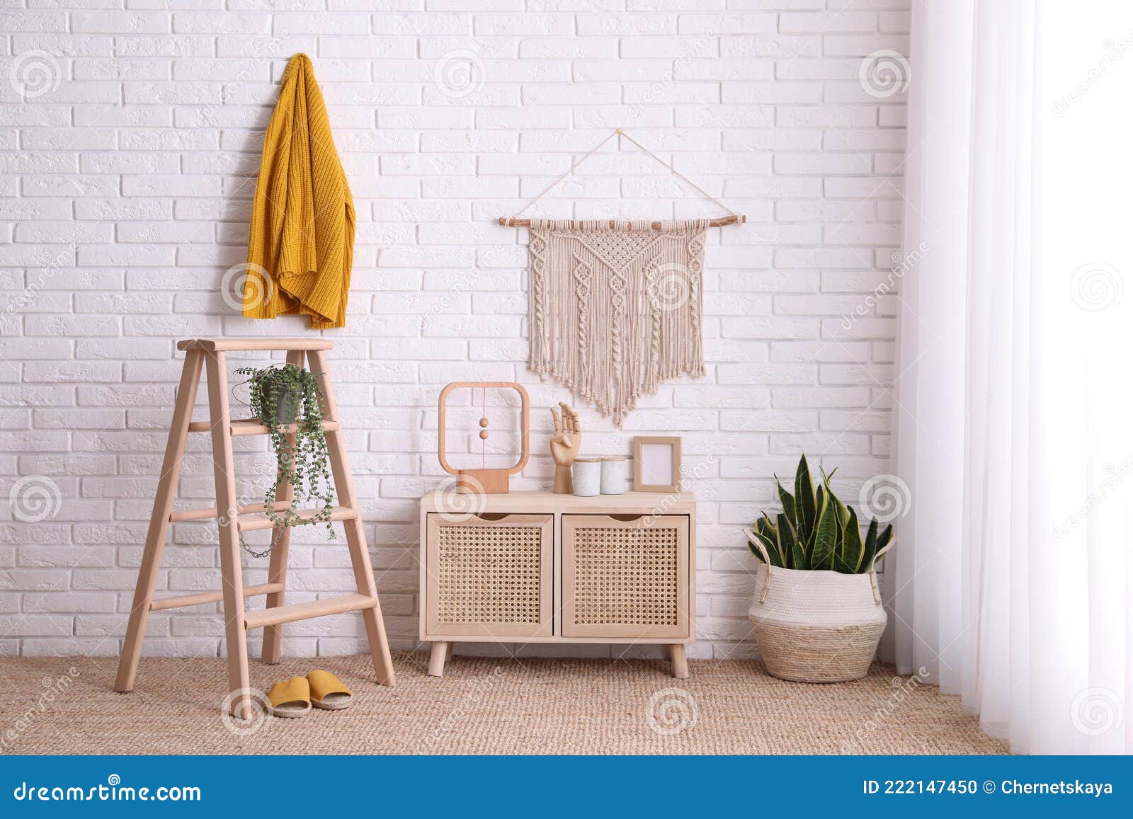 Modern Room with Commode. Interior Design Stock Photo - Image of ...