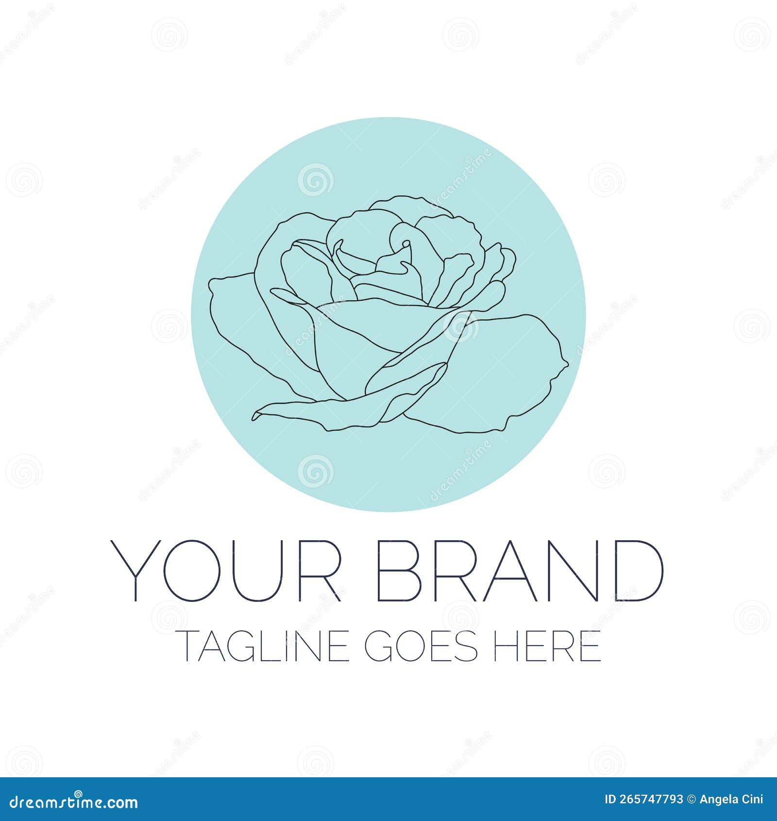 Modern Rose Flower Logo Design Stock Vector - Illustration of business ...