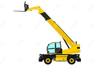 Modern Rotating Telehandler. Vector Stock Vector - Illustration of ...