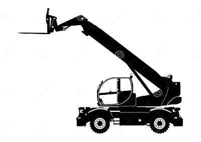 Modern Rotating Telehandler. Vector. Stock Vector - Illustration of ...