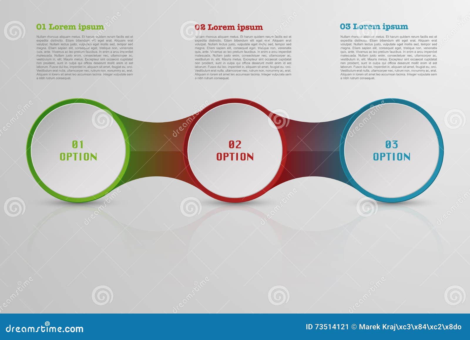 Modern Roudned Three Steps Infographics Stock Vector - Illustration of ...