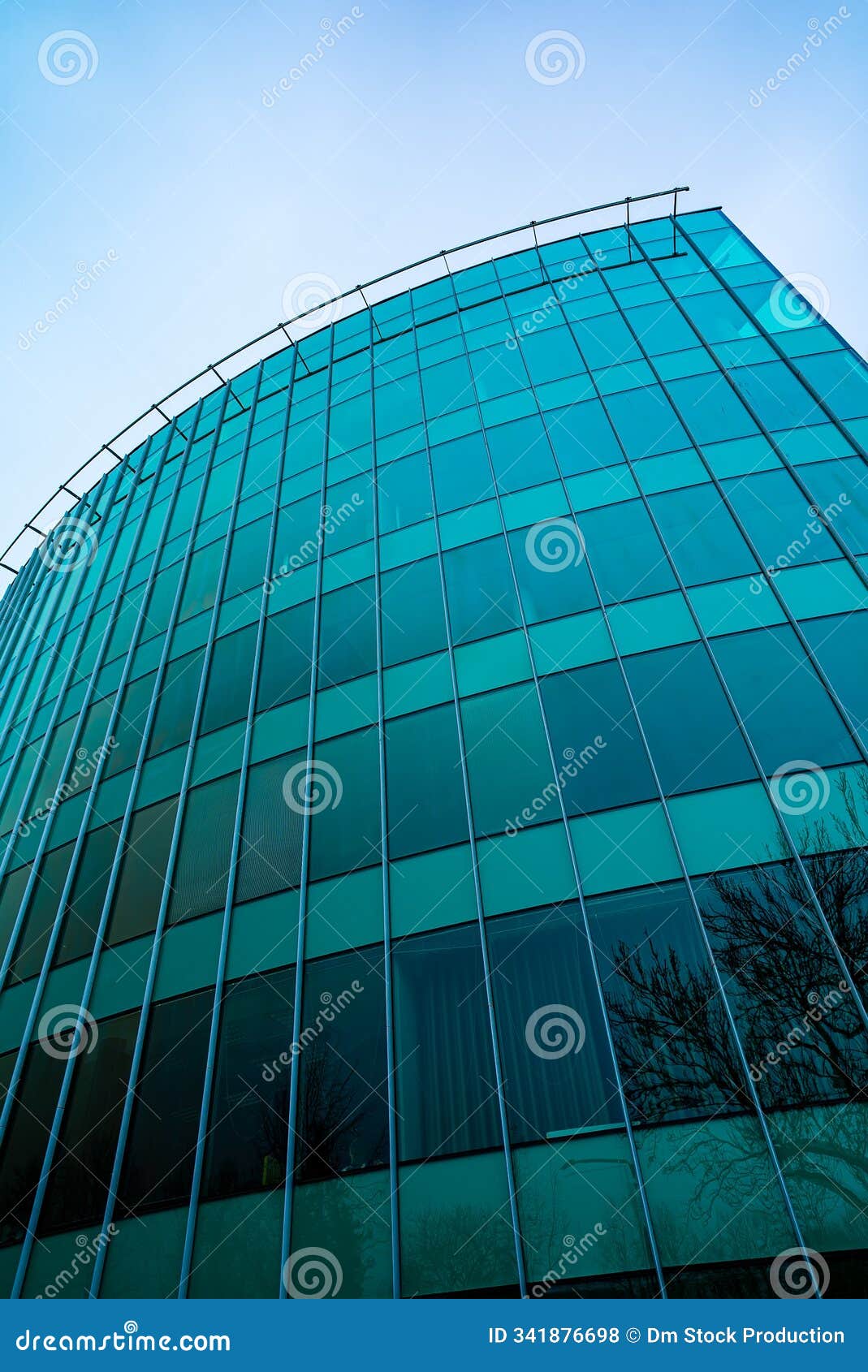 Modern Round Glass Building Stock Photo - Image of center, copy: 341876698