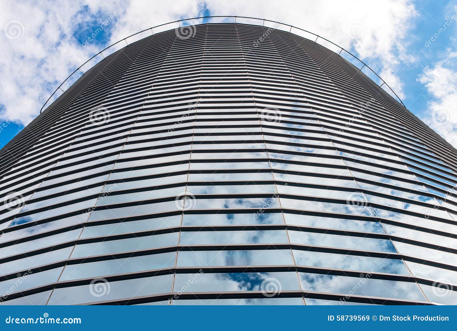 Modern Round Glass Building. Stock Image - Image of construction ...