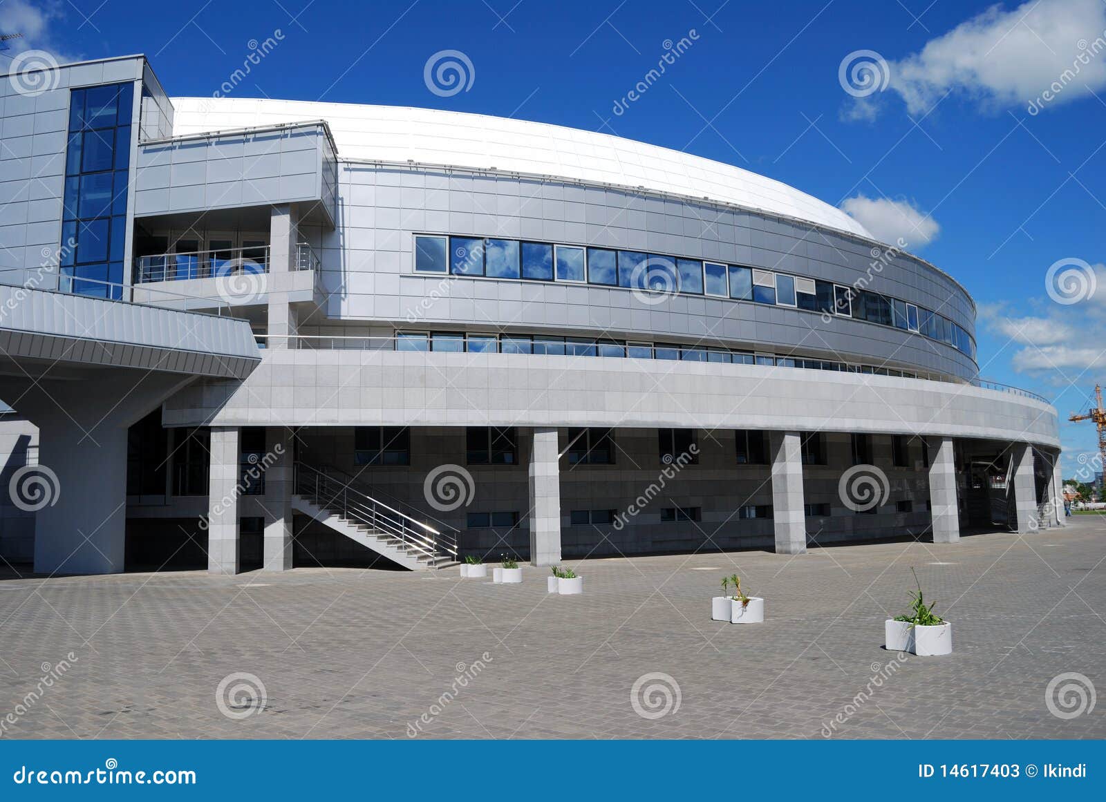 Modern Round Office Building Stock Image - Image of highly ...