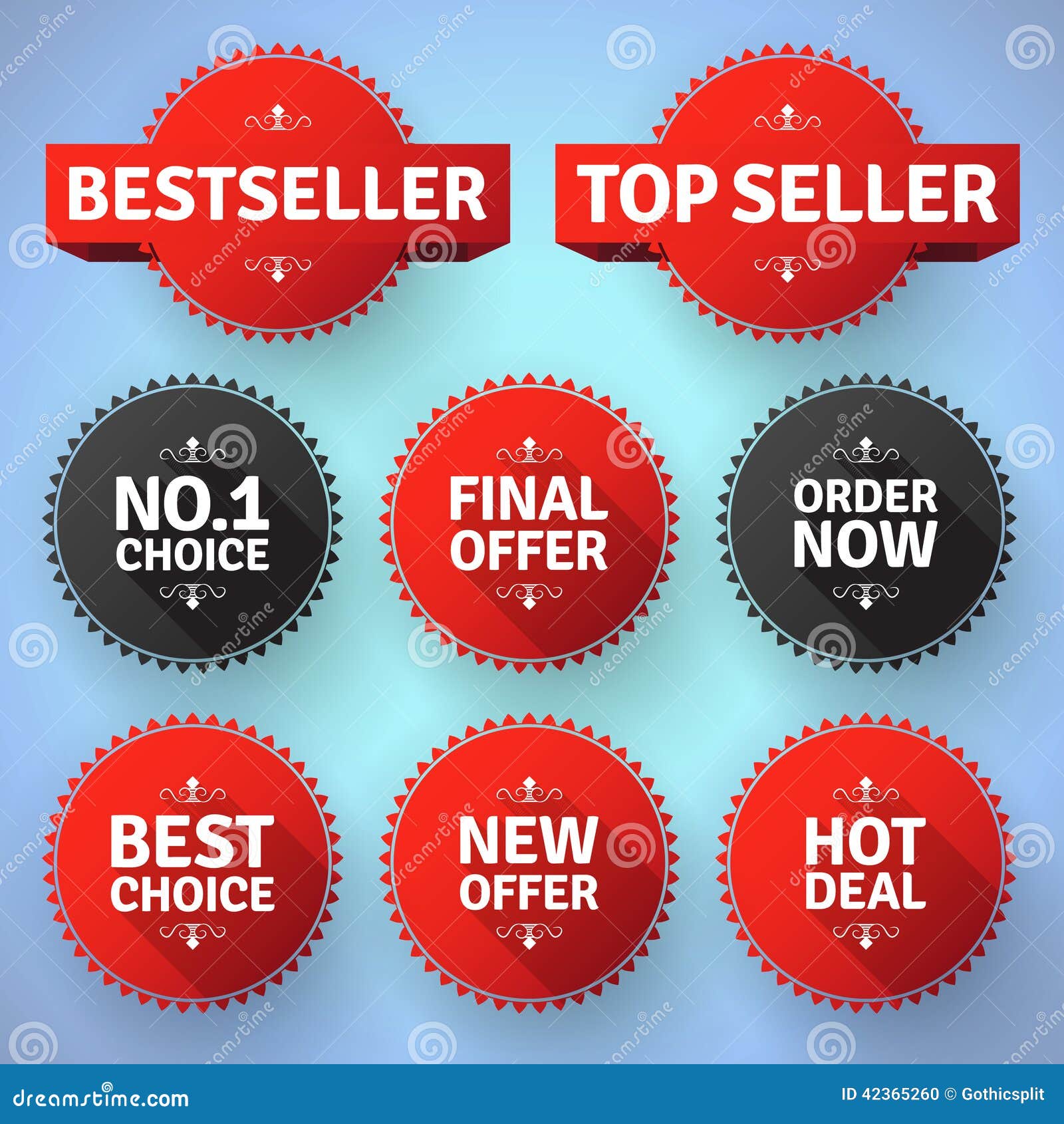 Modern Round Promotion Badges Stock Vector - Illustration of collection ...