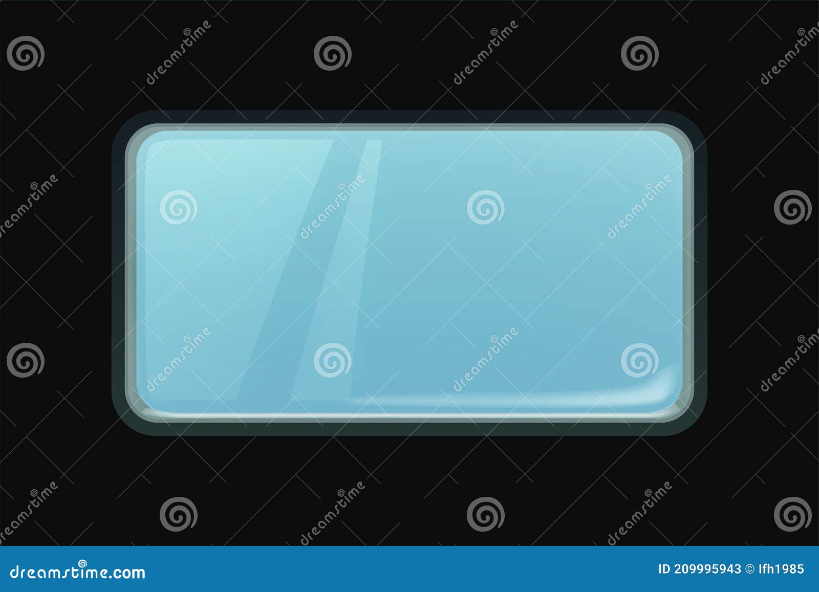 Modern Round Rectangle Shape Transparent Glass Window Stock Vector ...