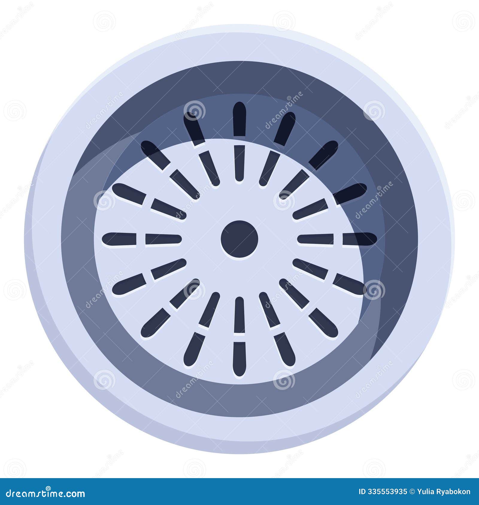 Round Sink Drain Strainer Protecting Plumbing System Cartoon Vector ...
