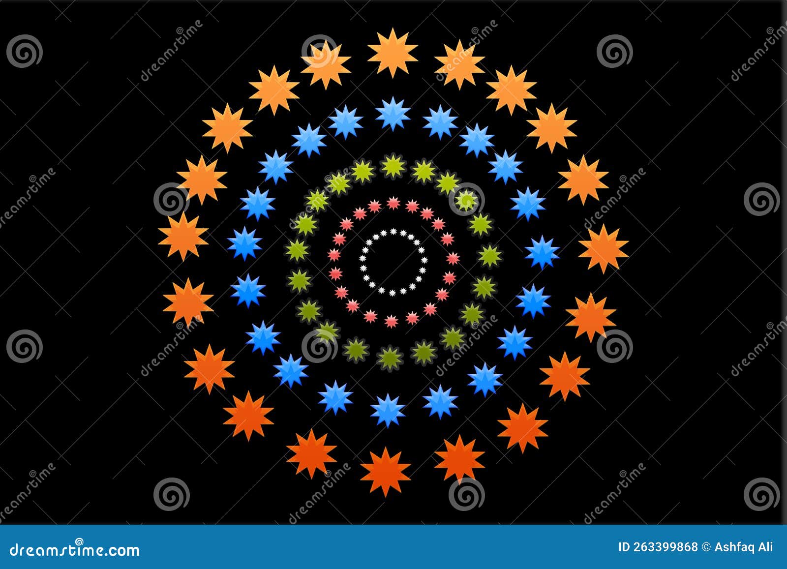 Modern Round Start Element with Black Background Stock Illustration ...
