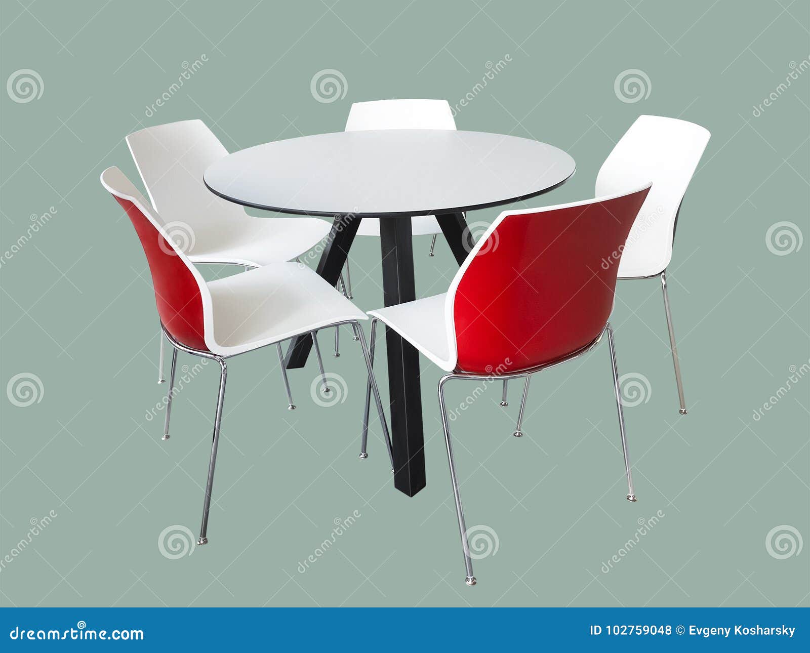Modern round table. stock photo. Image of dining, desk - 102759048