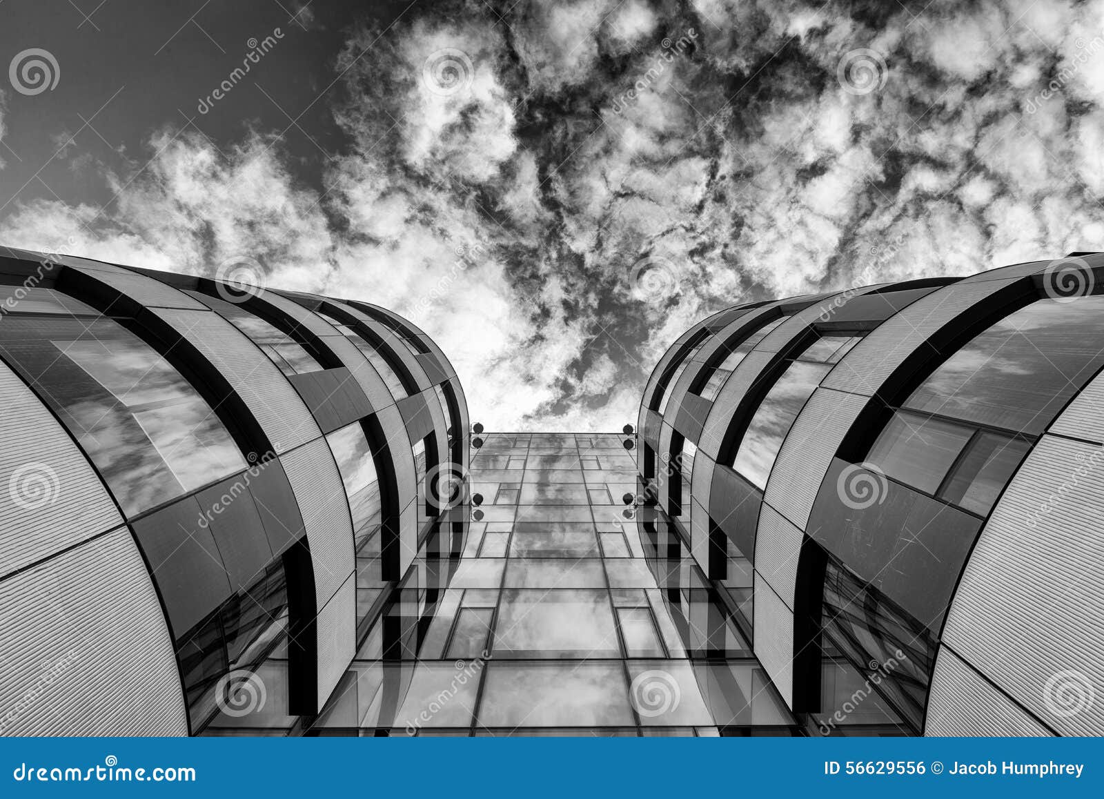 Modern rounded building stock photo. Image of town, perspective - 56629556