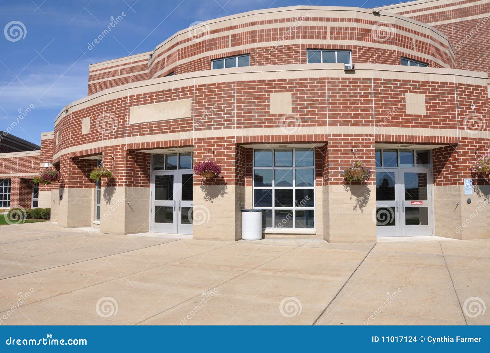 Brick Building On University Campus Stock Image | CartoonDealer.com ...