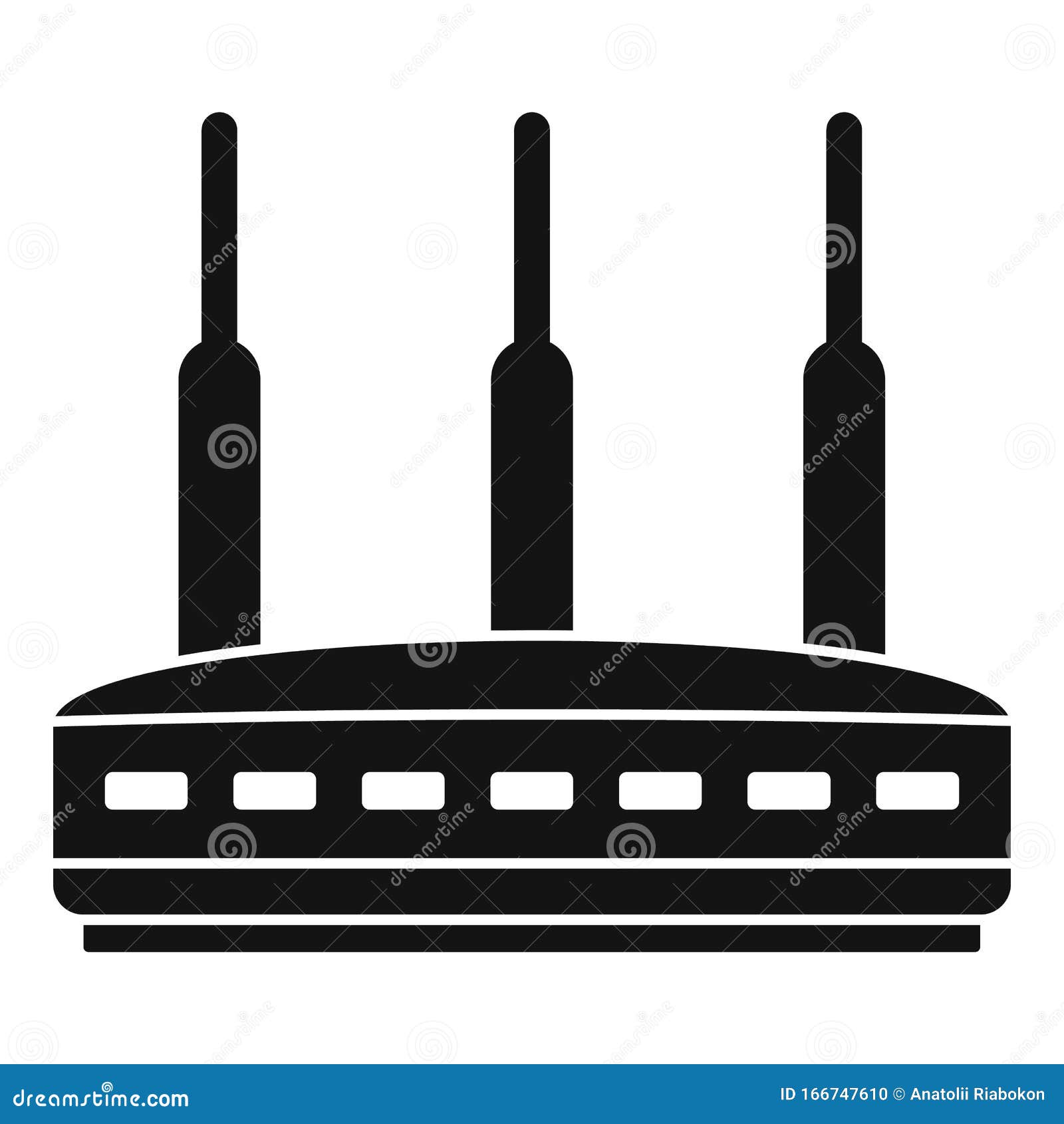 Modern Router Device Cartoon Square Illustration. Royalty-Free Stock ...