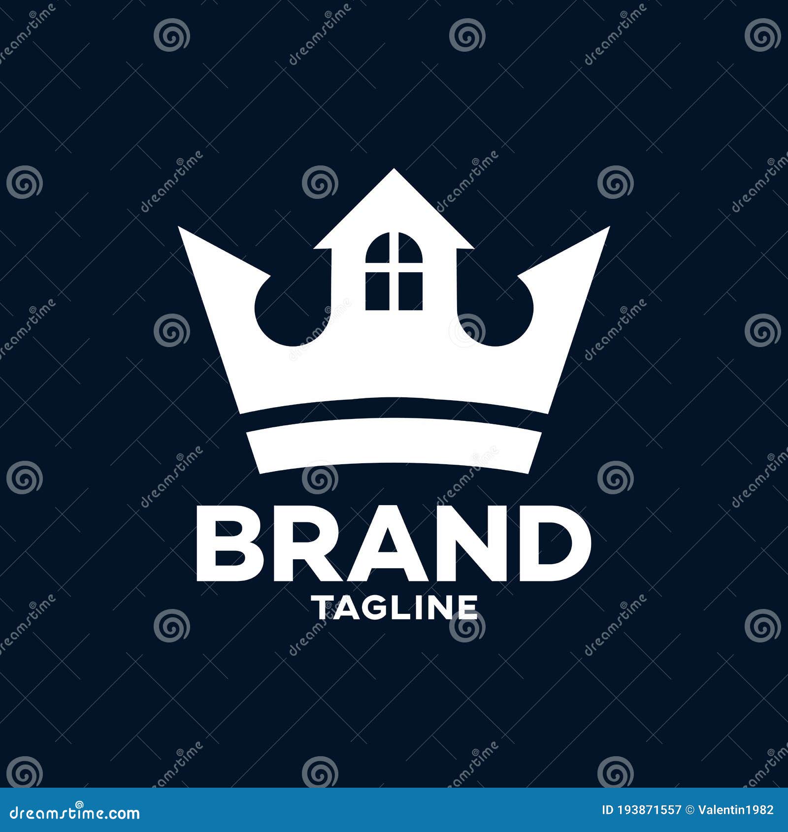 Modern royal estate logo. stock vector. Illustration of king - 193871557