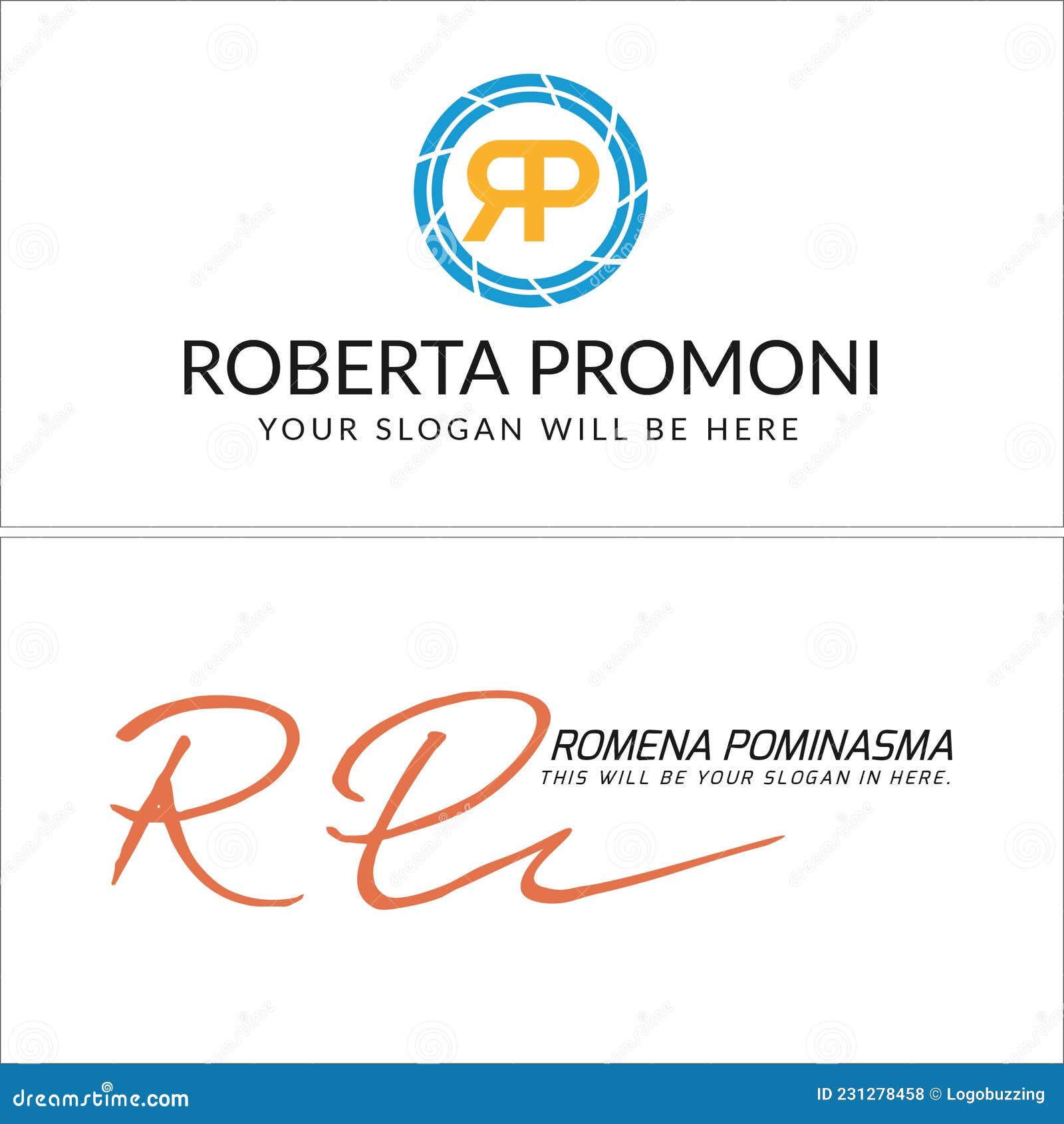 Modern RP Initials Logo Design Stock Vector - Illustration of business ...