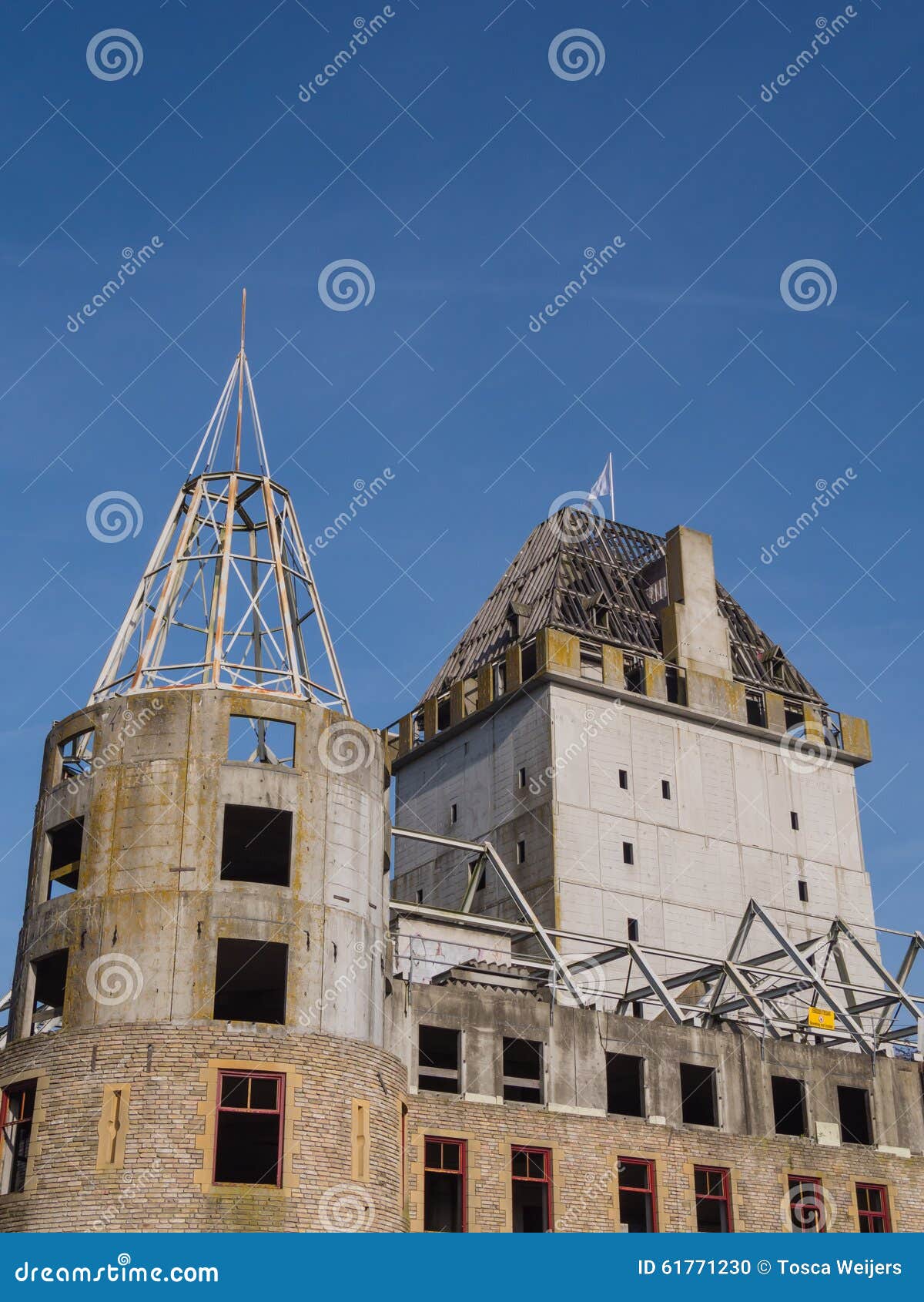 Modern Ruin of Castle Almere Stock Photo - Image of almere, development ...
