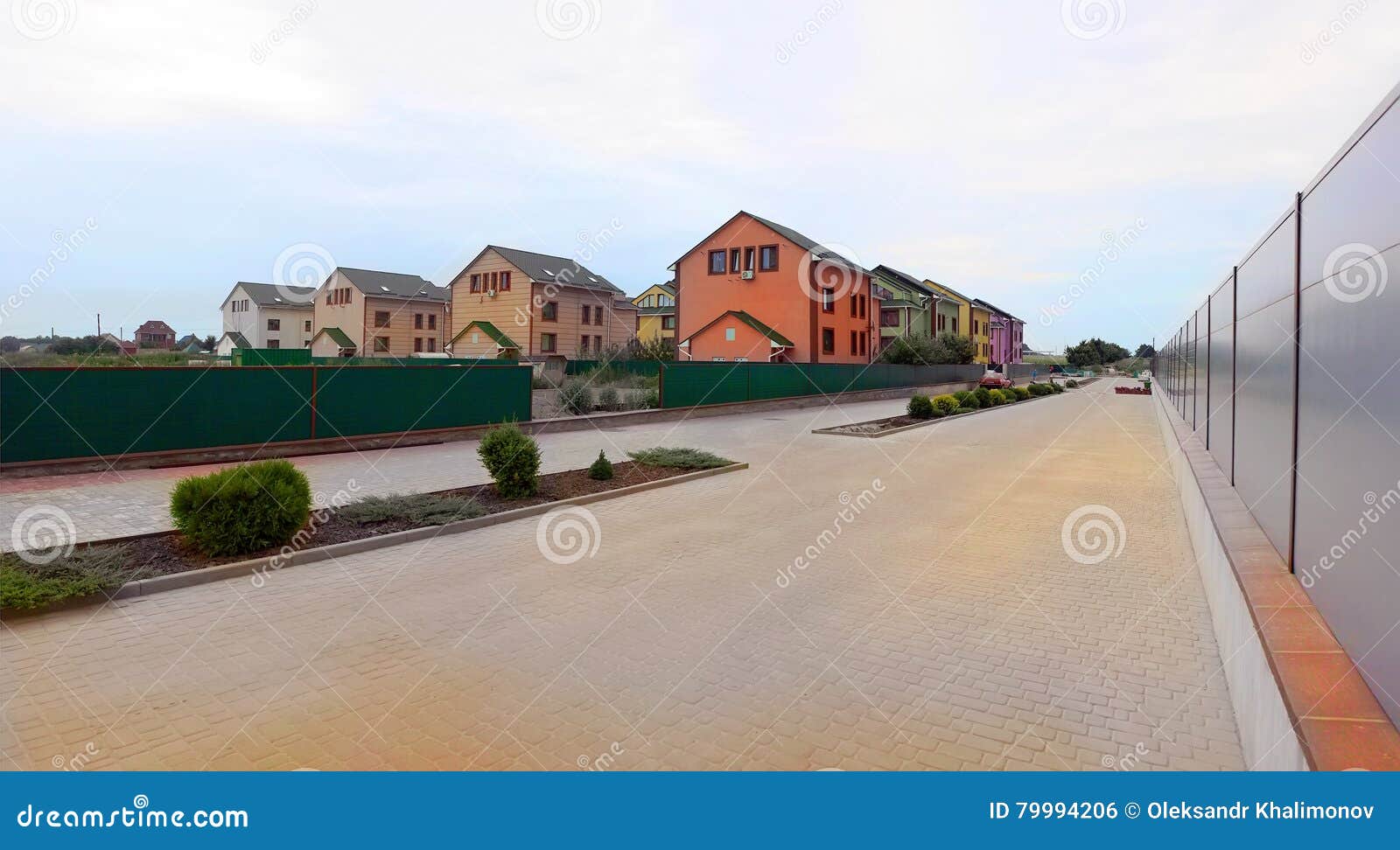 Modern rural landscape stock photo. Image of street, home - 79994206
