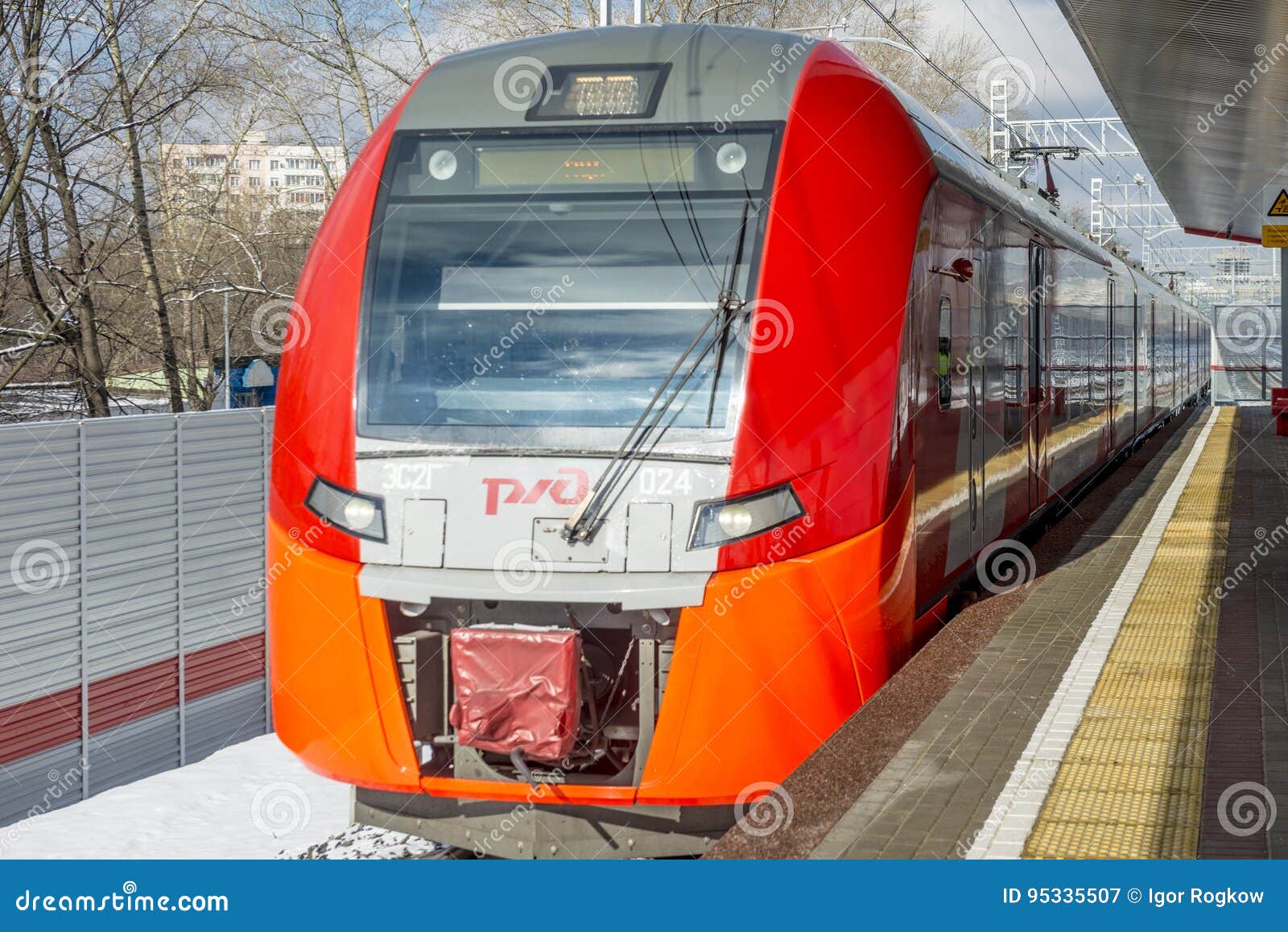 Modern Russian Railways Stations and Passenger Trains Editorial ...